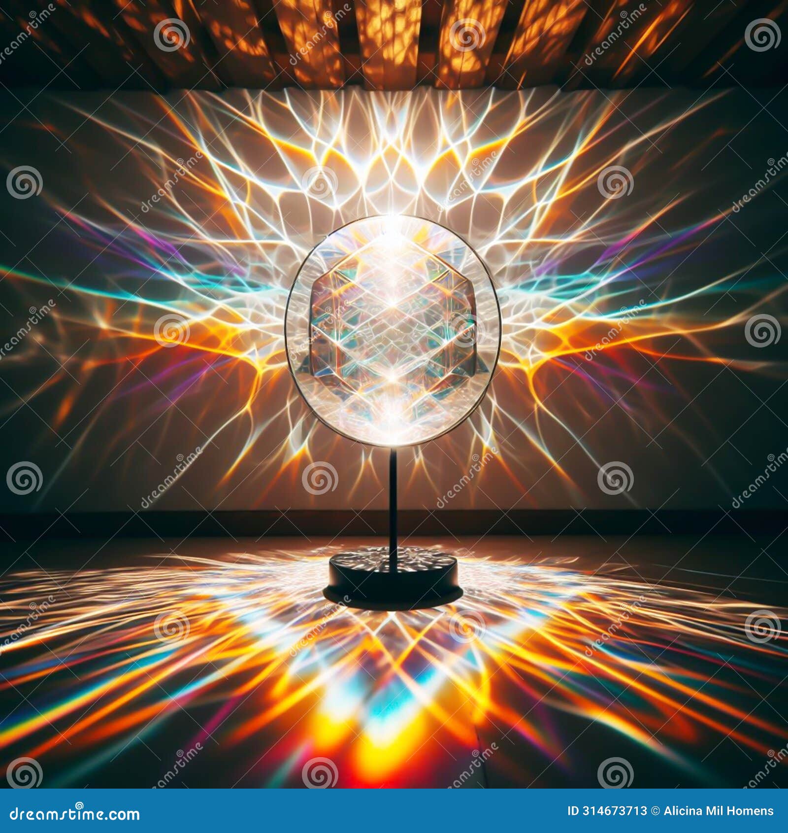 Geometric Shape with Refraction Light and Holographic Effect on Dark ...