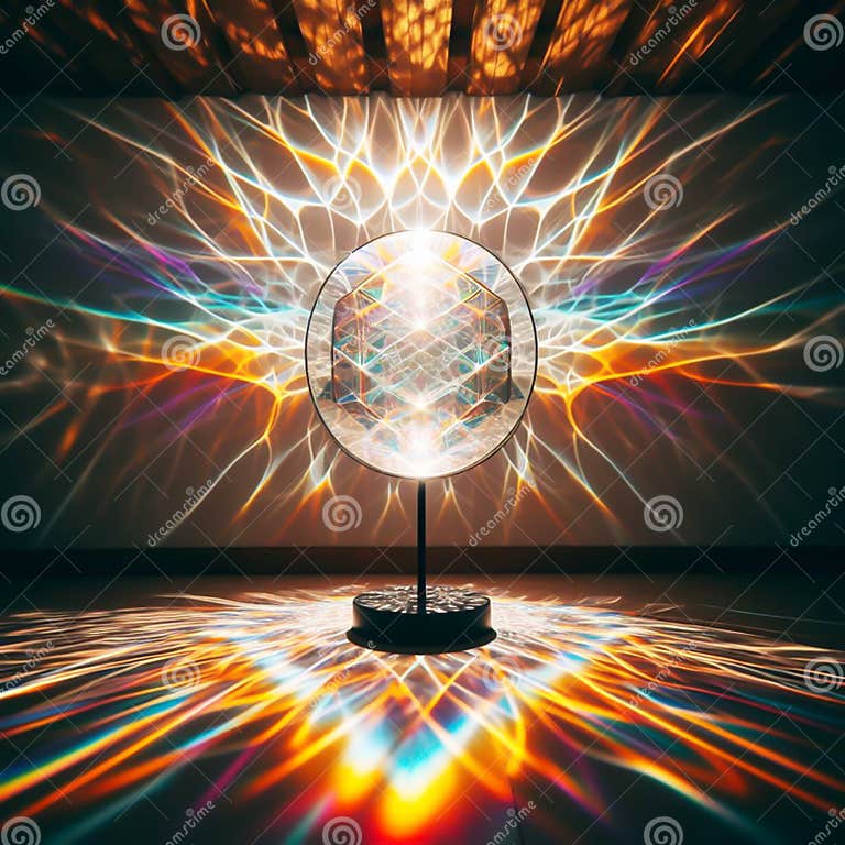 Geometric Shape with Refraction Light and Holographic Effect on Dark ...