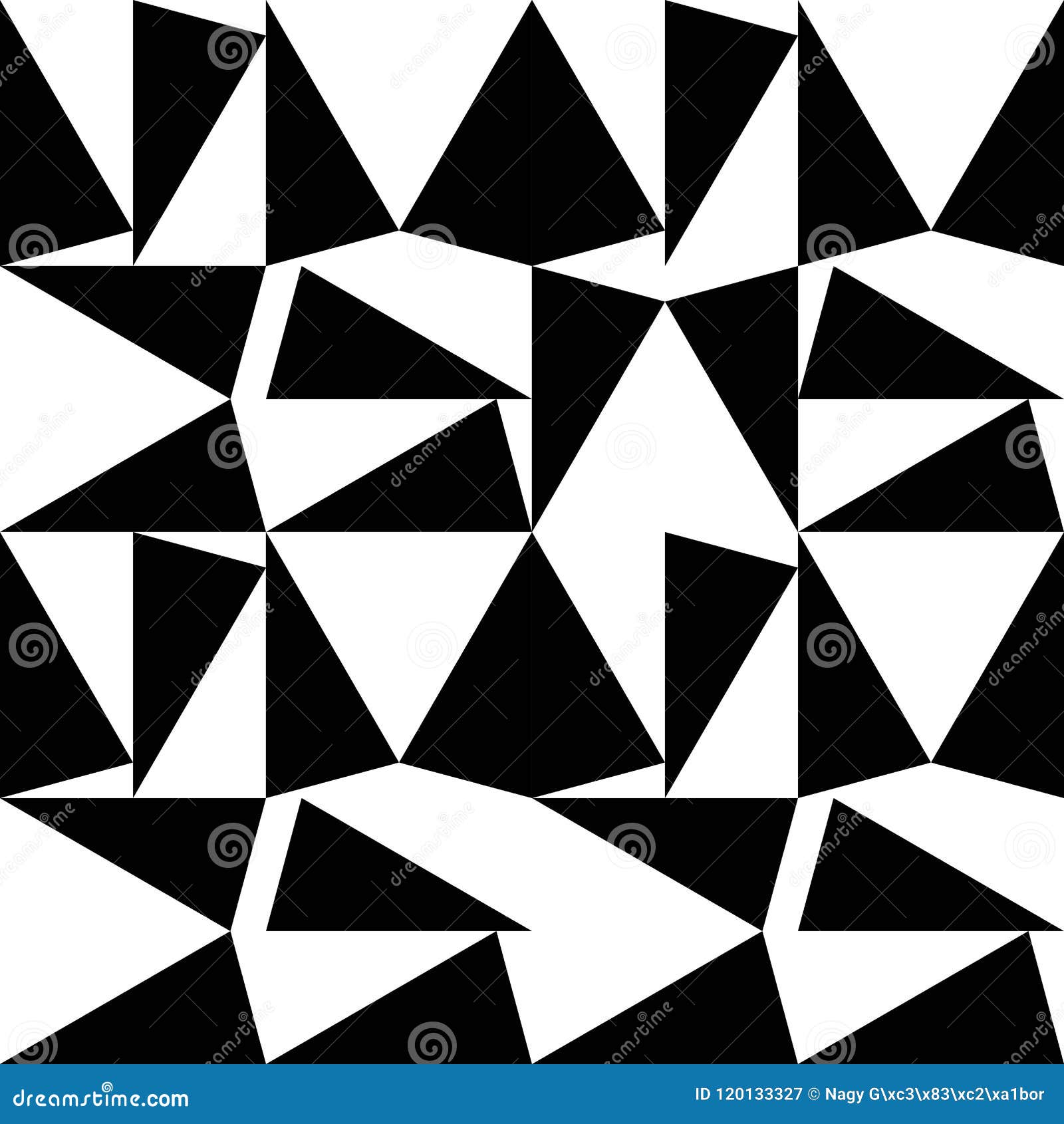 OPTIC ART SEAMLESS VECTOR PATTERN. GEOMETRIC SHAPE TEXTURE. POLYGON ...