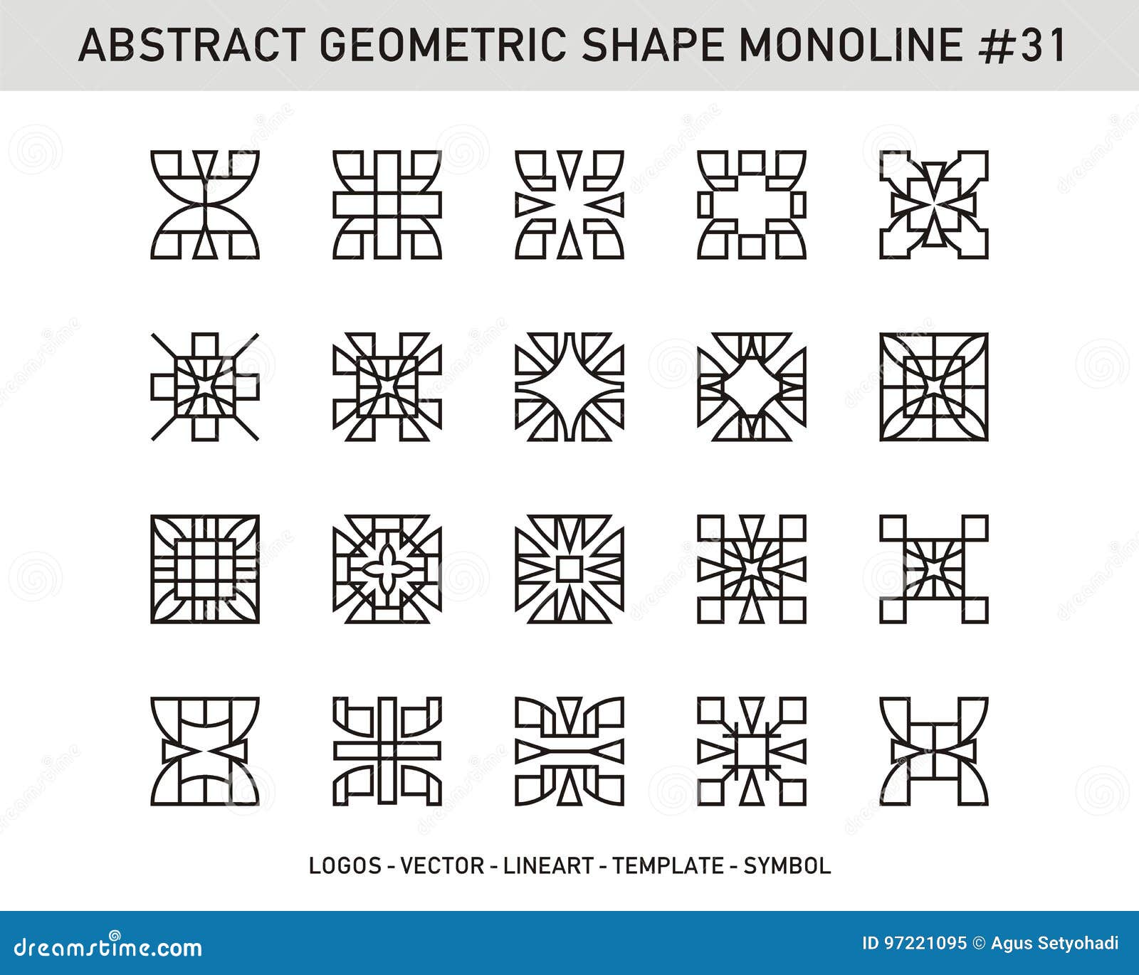 Geometric Shape Set stock illustration. Illustration of connection ...