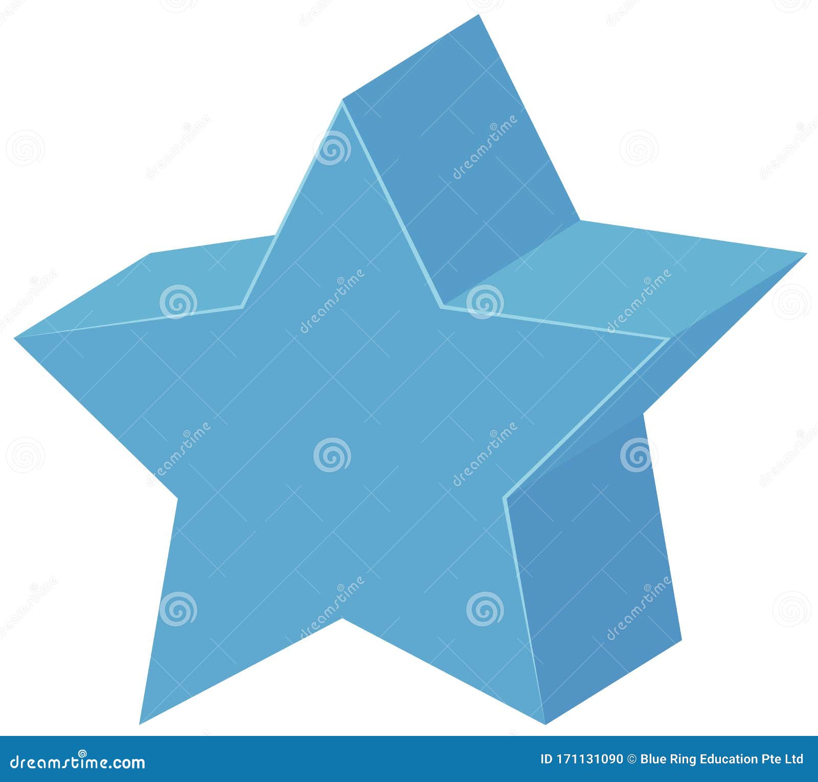 Geometric Shape of Star in Blue Stock Illustration - Illustration of ...