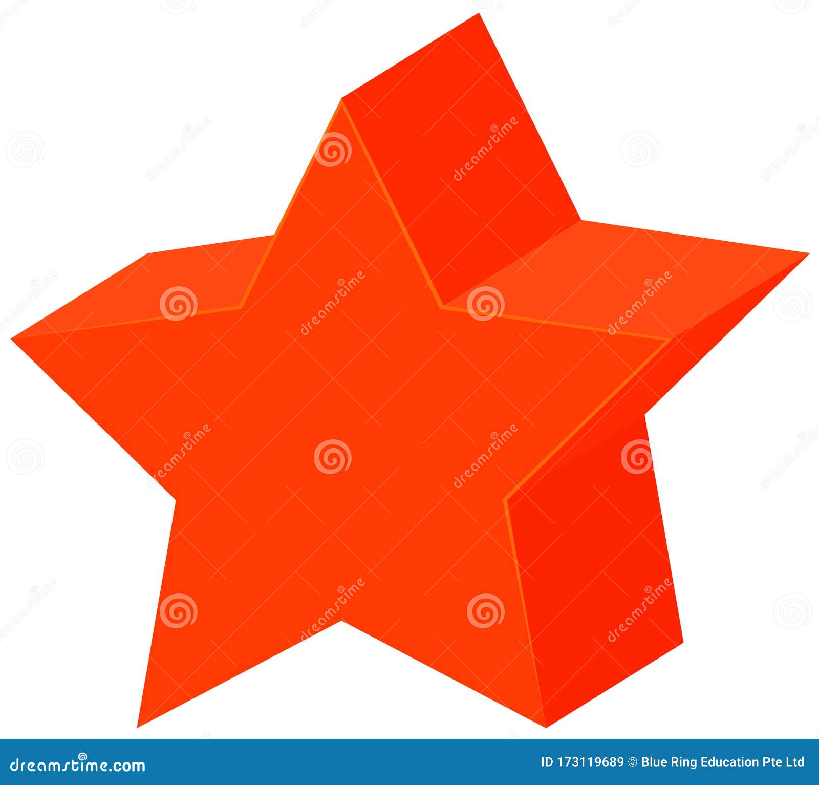 Geometric Shape of Star in Orange Stock Vector - Illustration of ...