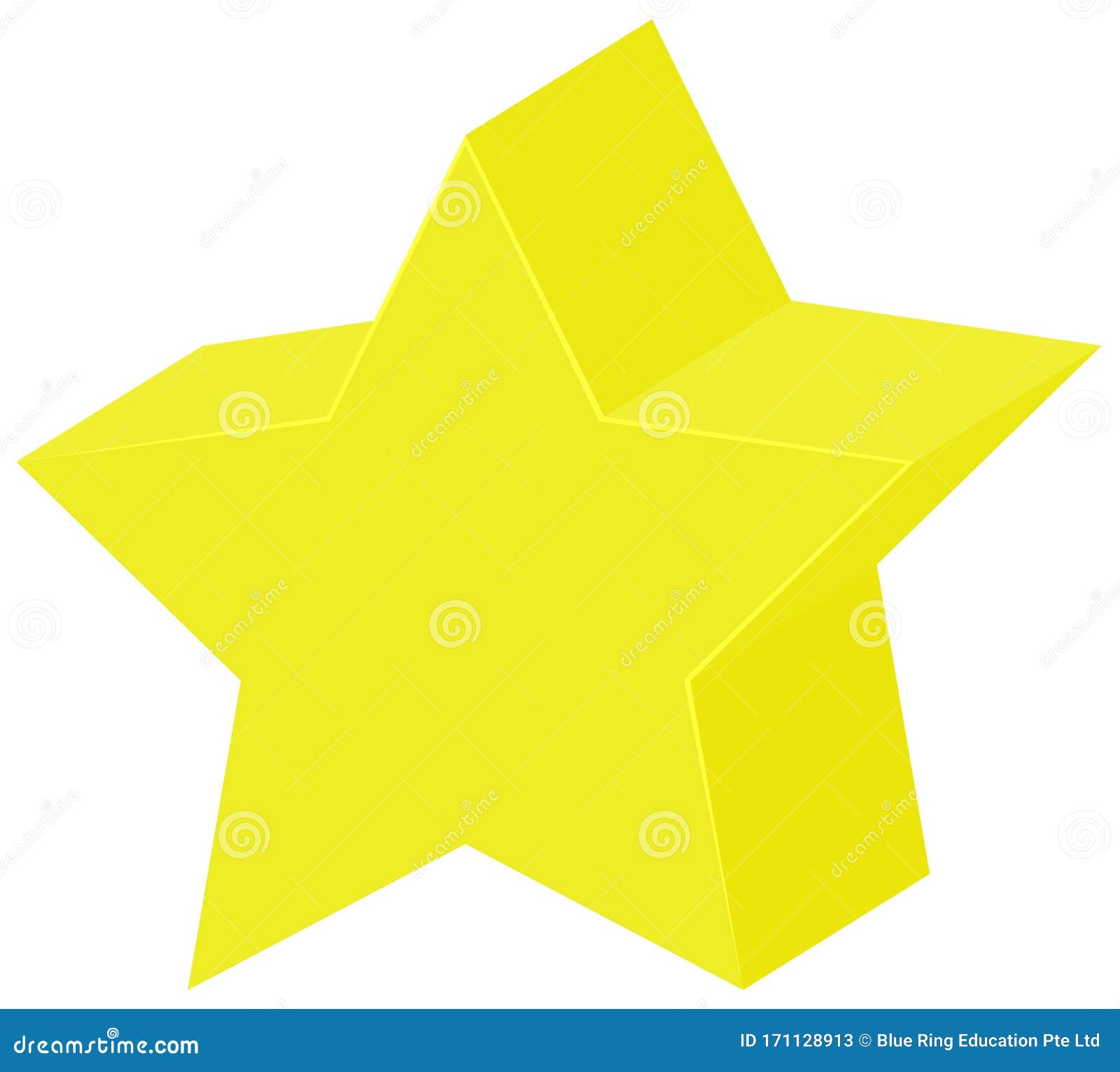 Geometric Shape of Star in Yellow Stock Illustration - Illustration of ...