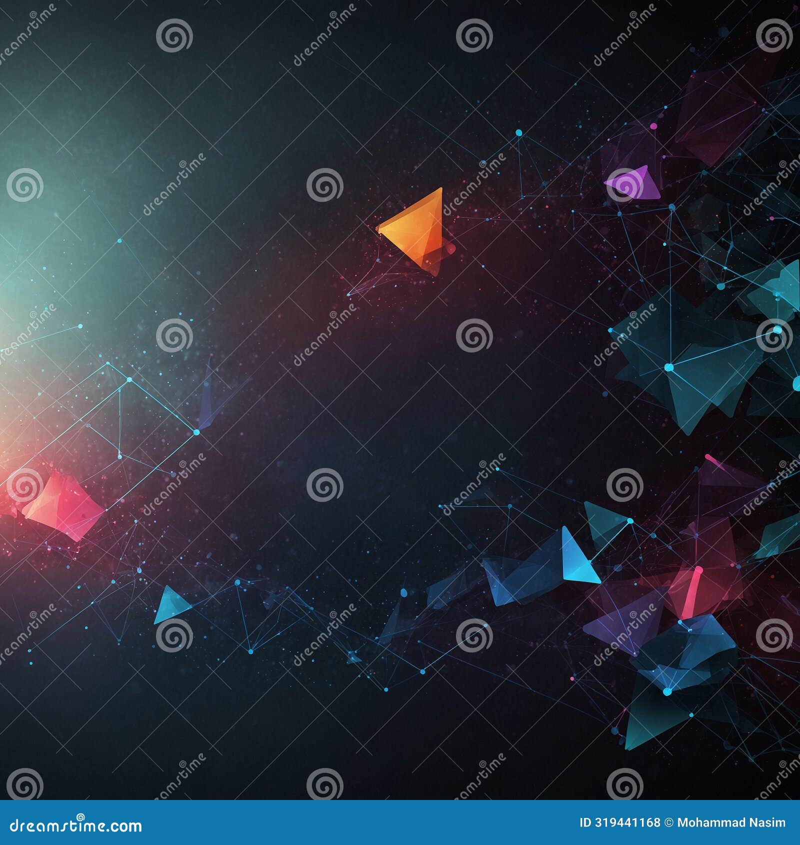 Geometric Shape Technology Digital Hi Tech Concept Background Stock ...