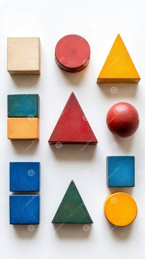 Geometric Shape Templates for Math Projects Stock Illustration ...