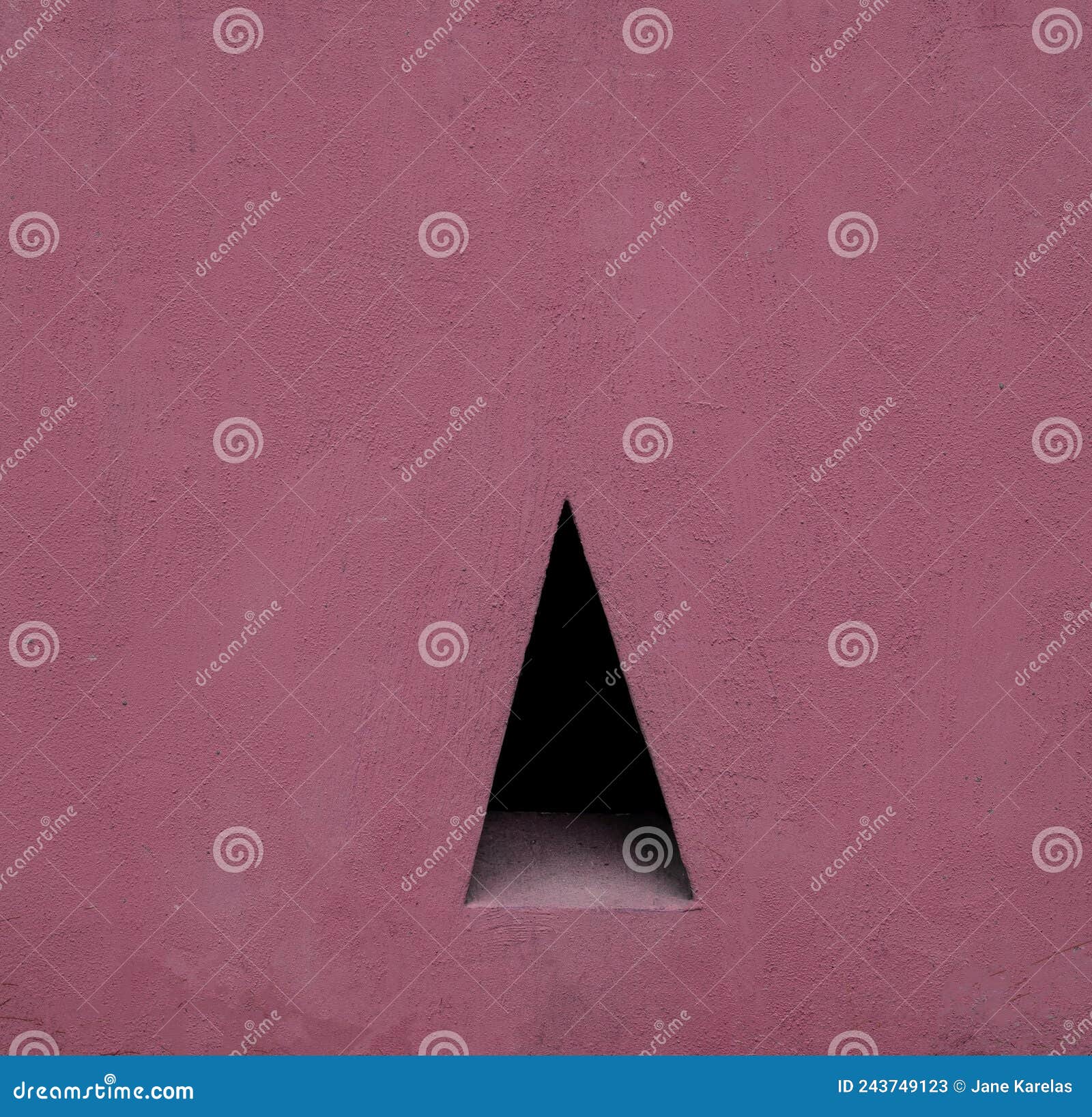 Geometric Shape of Triangle Shadow in Pink Concrete Wall Stock Image ...