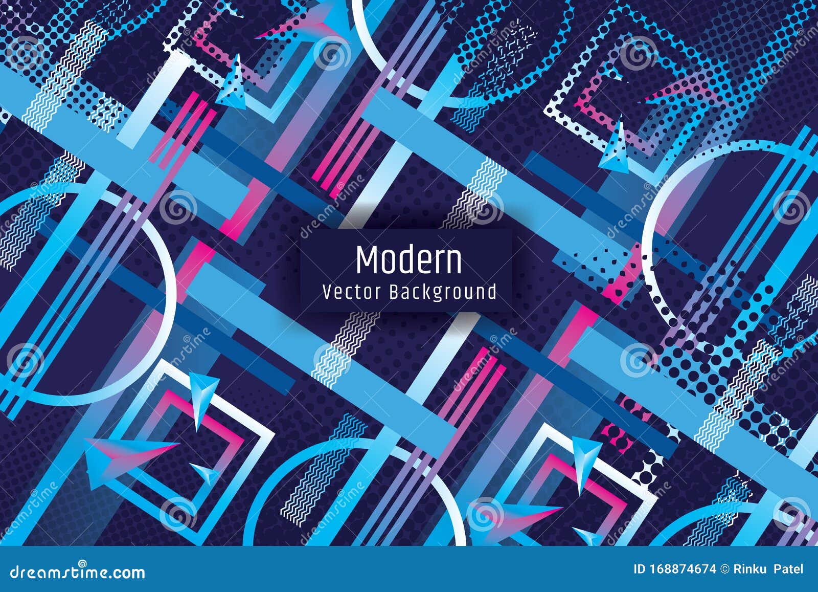 Super Modern Geometric Background with Blue Background Stock ...