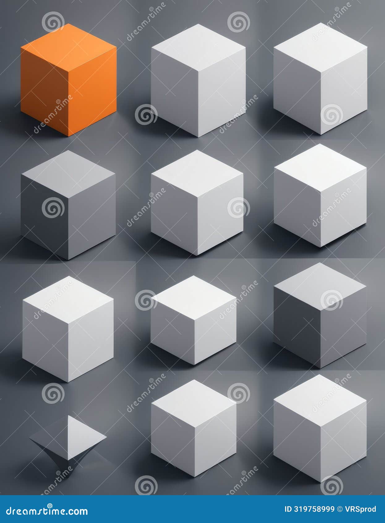 Geometric Shape Variety on Grey Background Stock Illustration ...