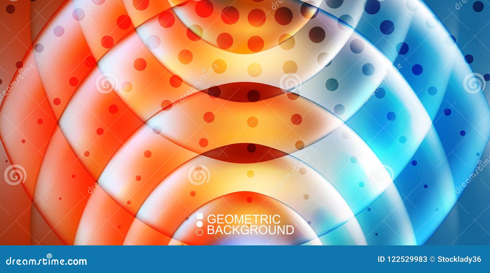 Geometric Shaped Objects Colorful Abstract Background Stock Vector