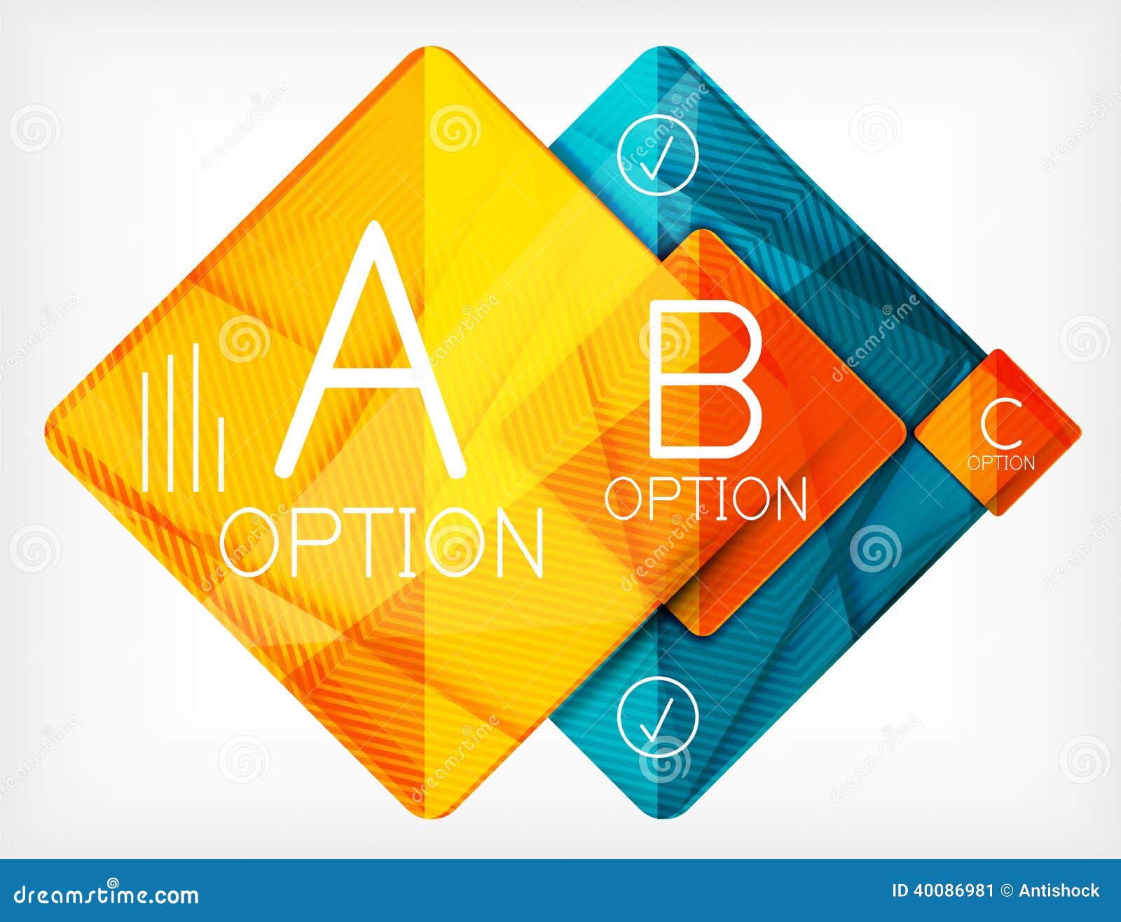 Geometric Shaped Option Banner Design Template Stock Vector ...