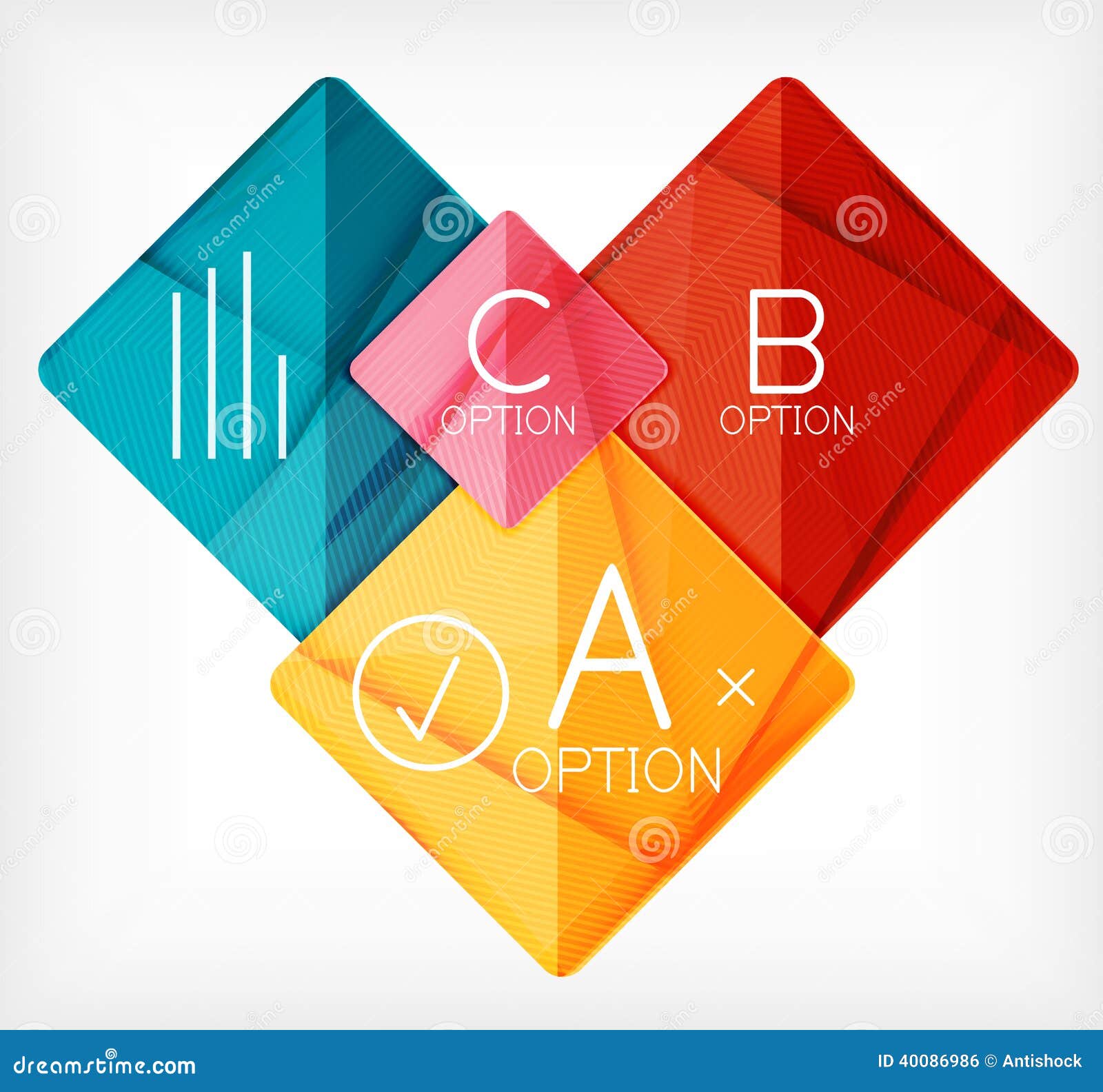 Geometric Shaped Option Banner Design Template Stock Vector ...