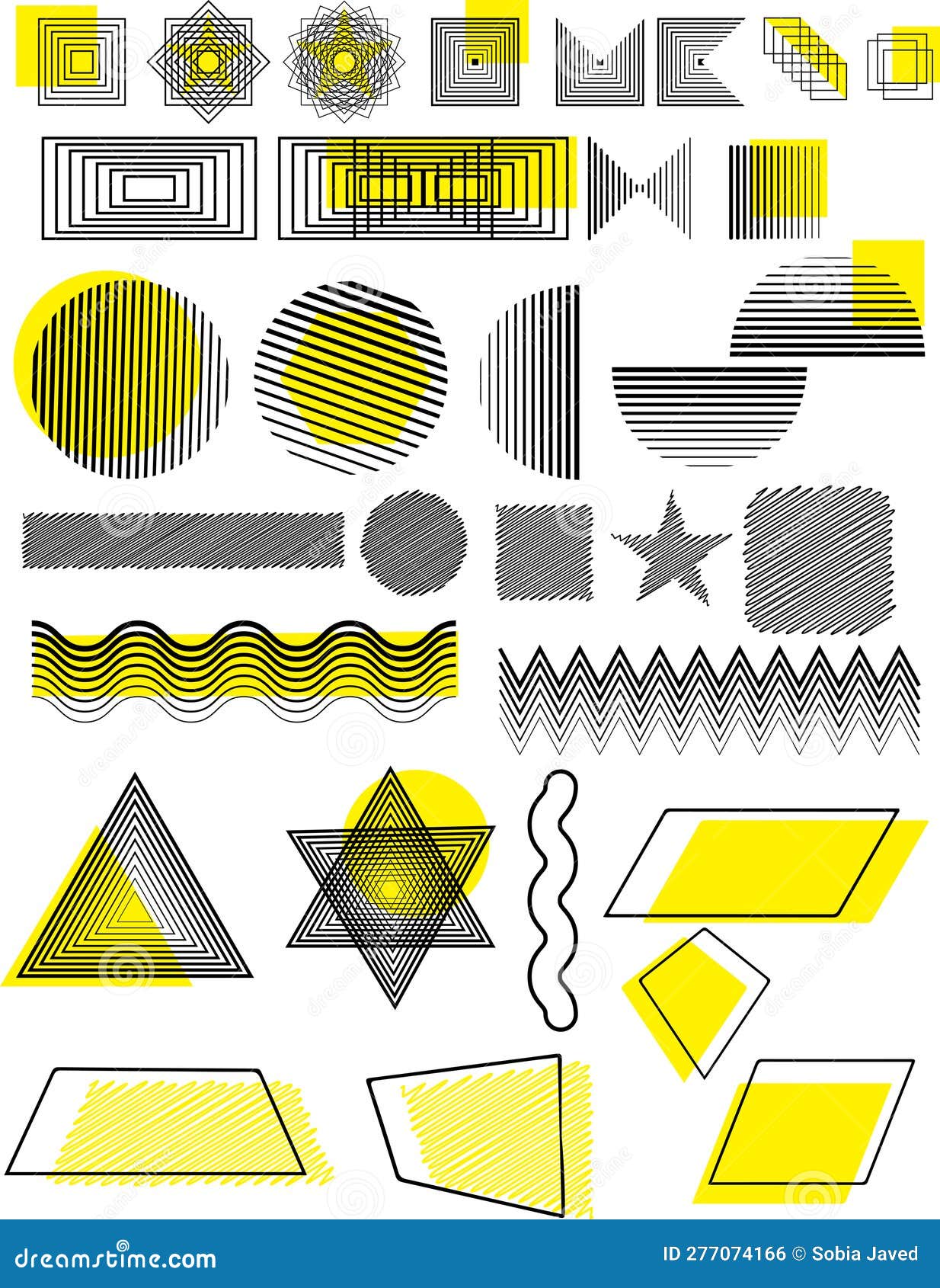 Stylish Vector Geometric Shapes for Your Design Needs Stock Vector - Illustration of 300dpi ...