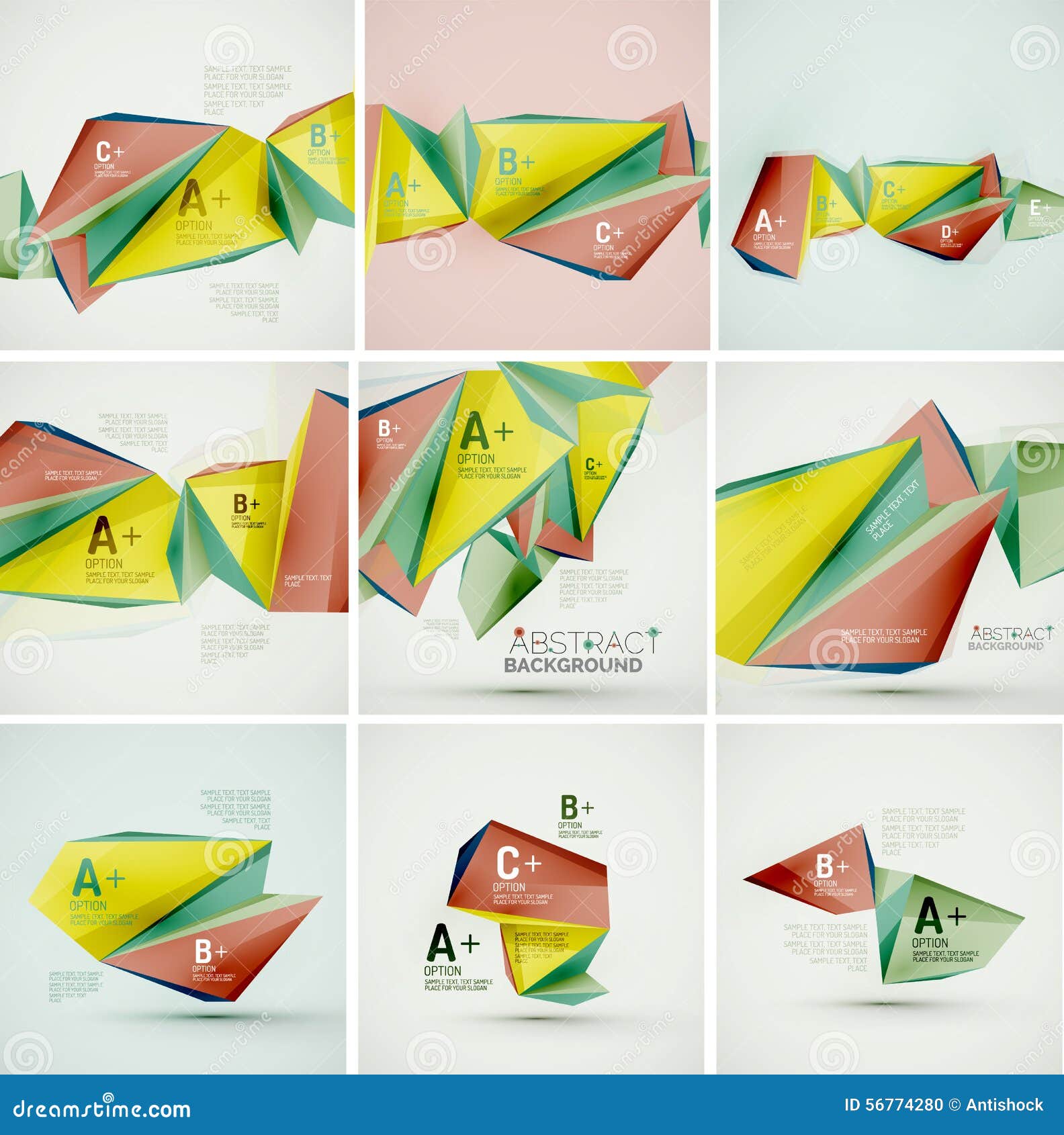 Geometric Shapes in the Air. Vector Abstract Stock Vector ...