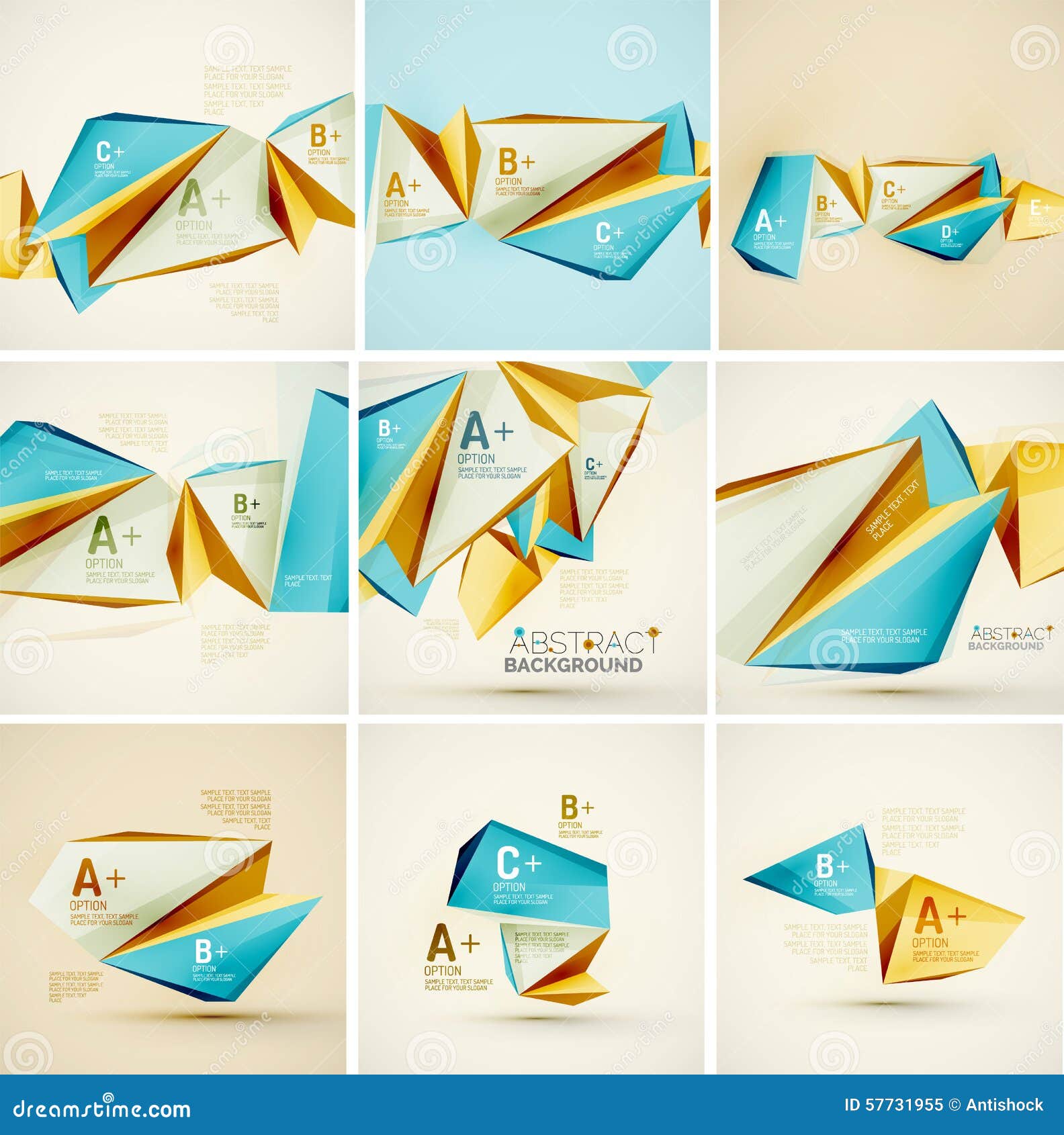 Geometric Shapes in the Air. Vector Abstract Stock Vector ...