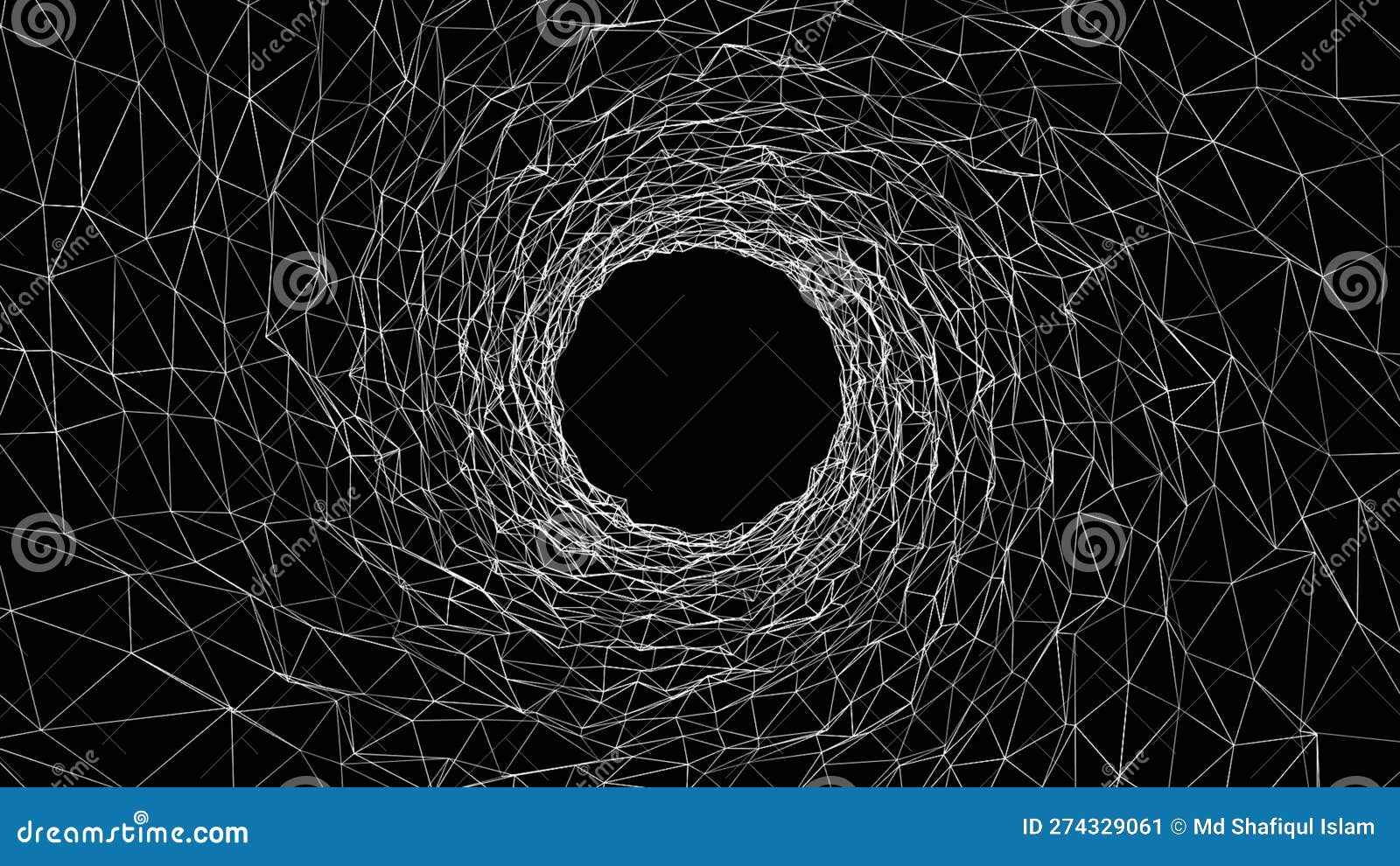 Geometric Shapes from the Black Lines. Wireframe Polygonal Element ...