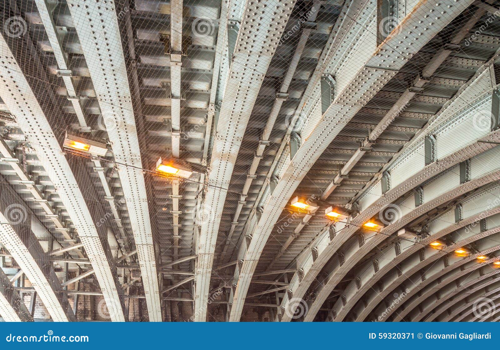 Geometric Shapes of Bridge Structure. View from Underneath Stock Image ...