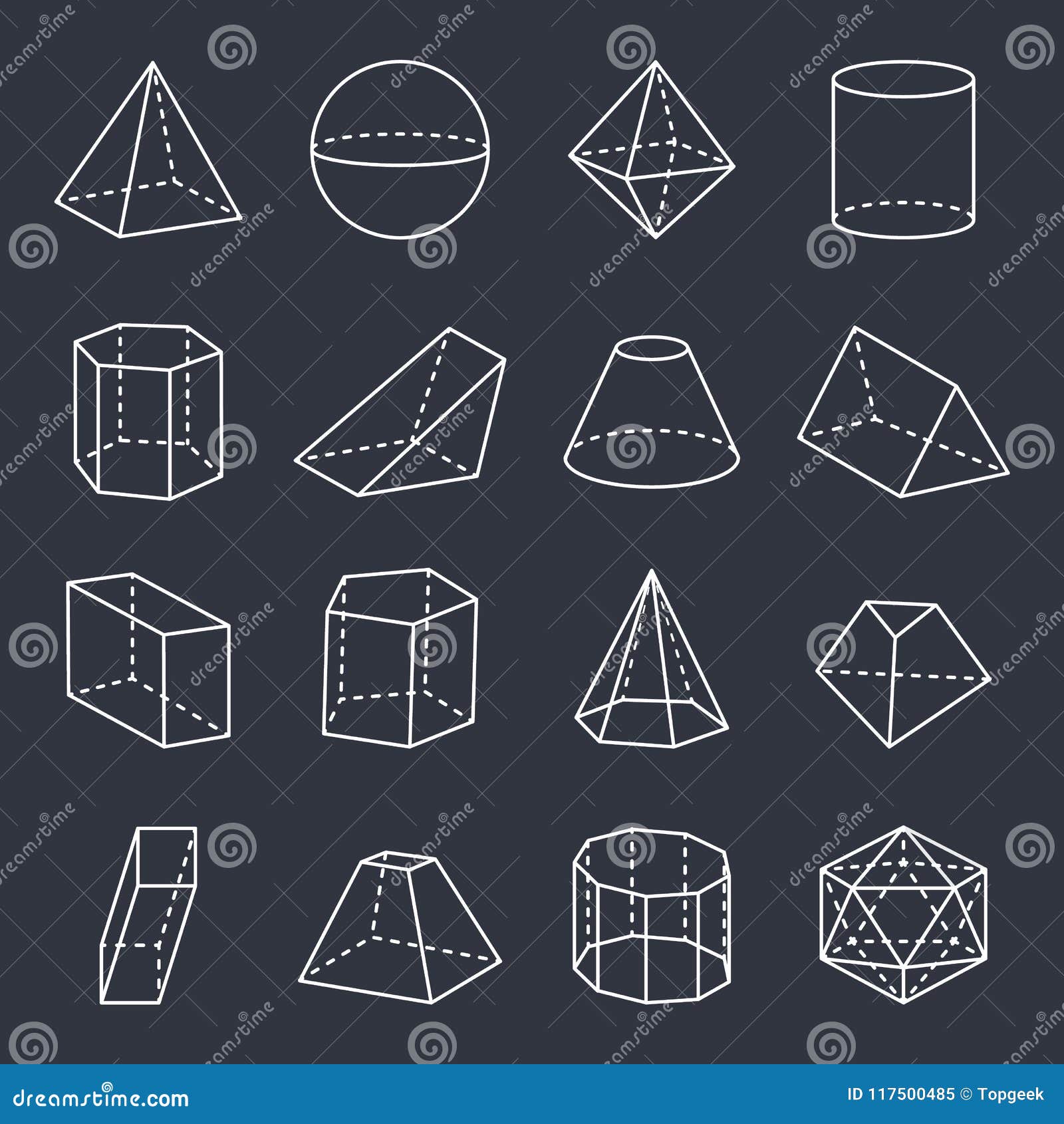 Geometric Shapes Collection Vector Illustration Stock Vector ...