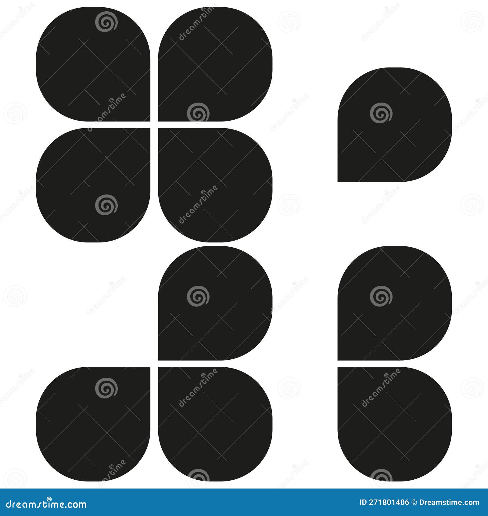 Geometric Shapes Corner Effect. Vector Illustration Stock Vector ...