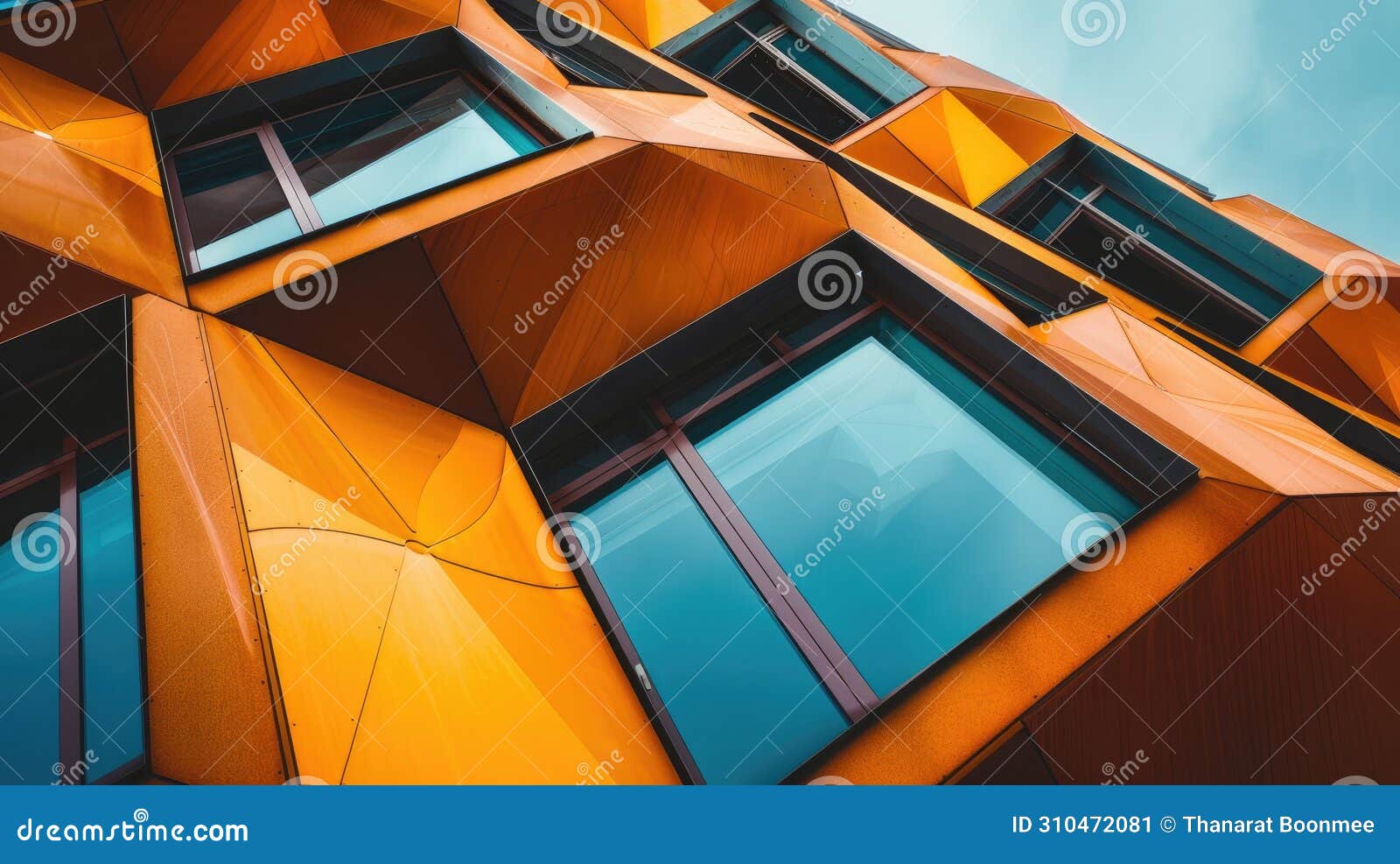 Geometric Shapes Create an Intriguing Pattern on a Building Facade, Ai ...