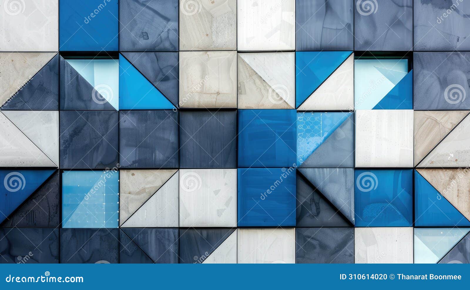 Geometric Shapes Create an Intriguing Pattern on a Building Facade, Ai ...