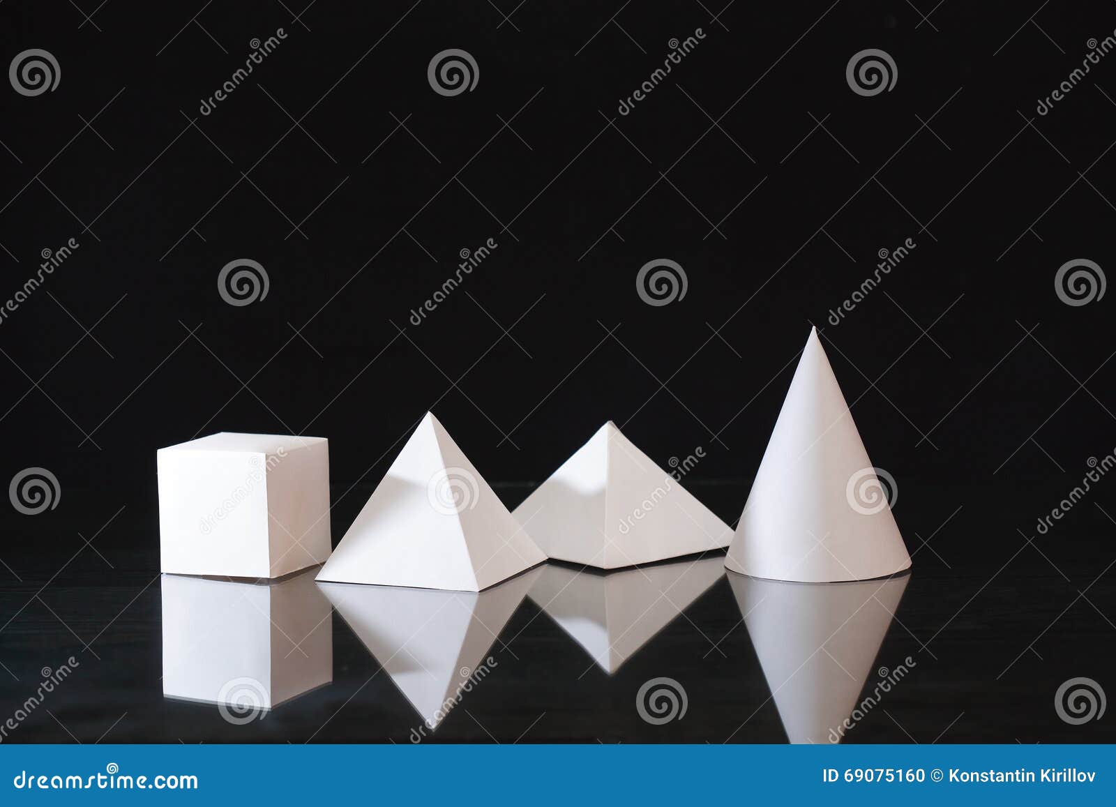 Geometric Shapes on Dark stock photo. Image of craft - 69075160