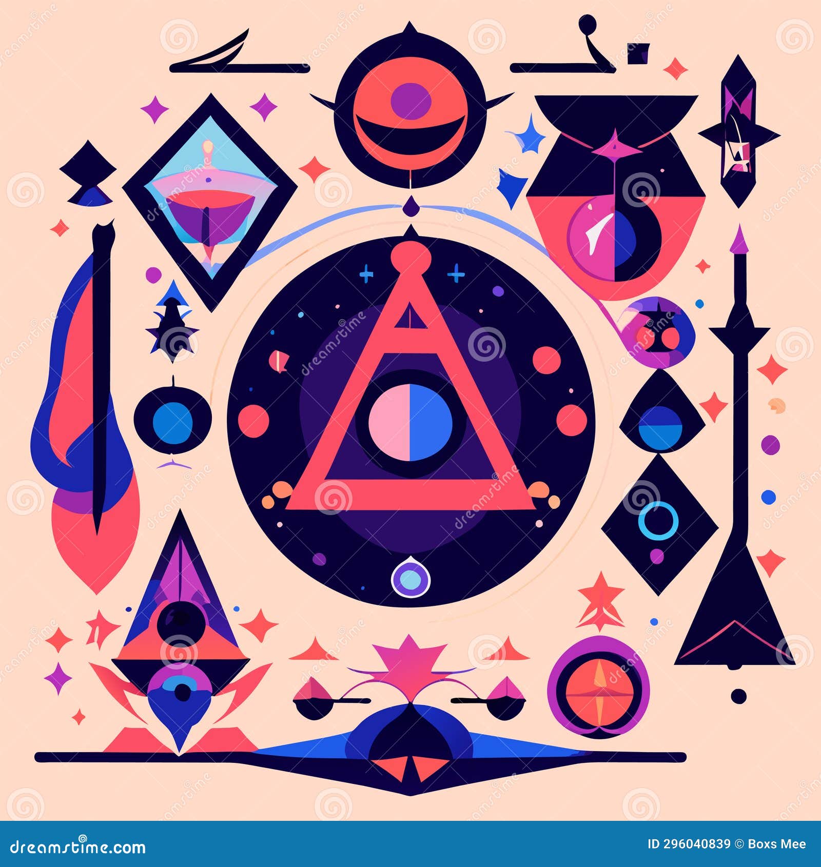 Geometric Shapes and Figures. Vector Illustration in a Flat Style Stock ...