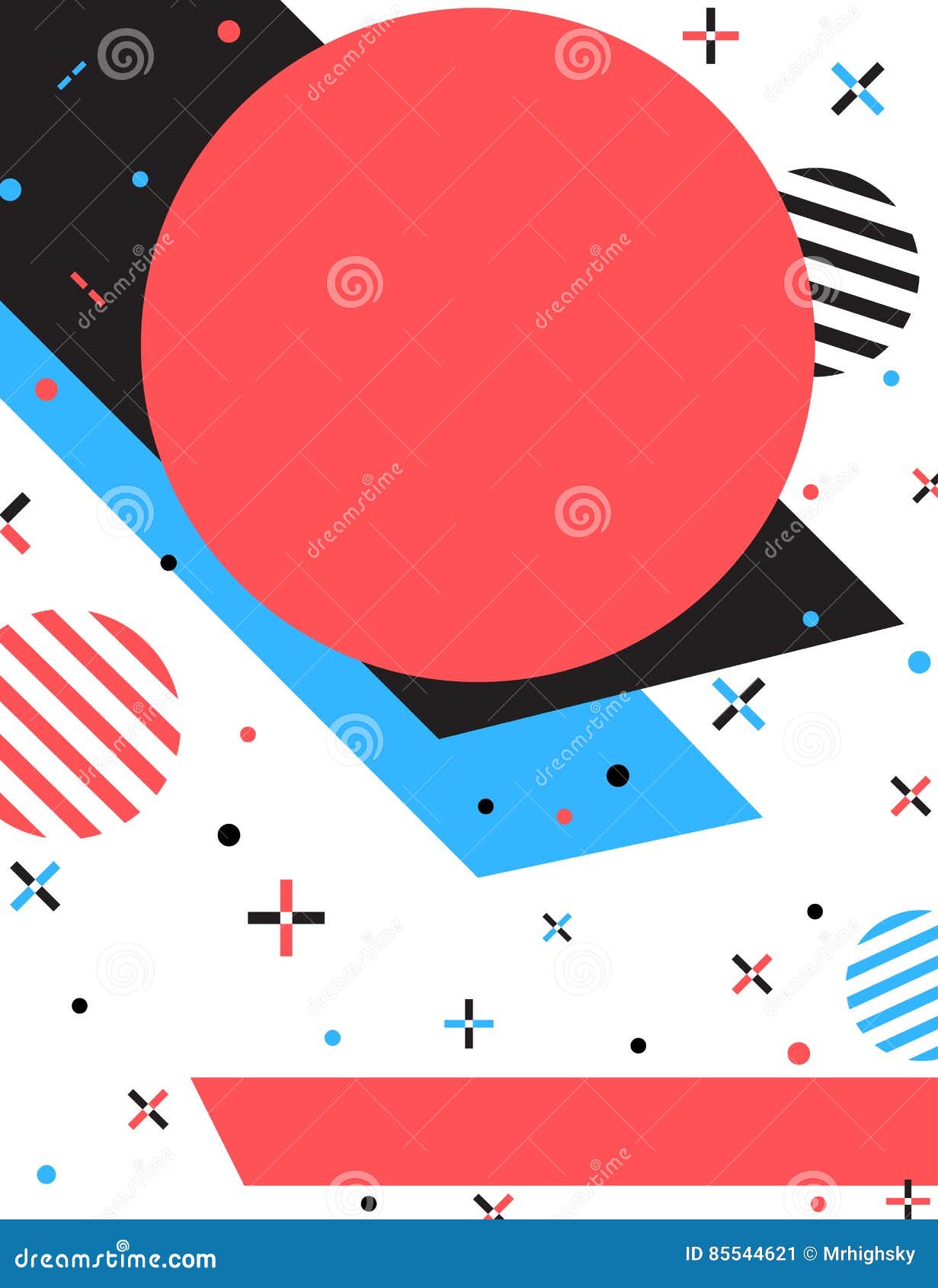 Geometric Shapes Flyer Template Stock Illustration - Illustration of ...