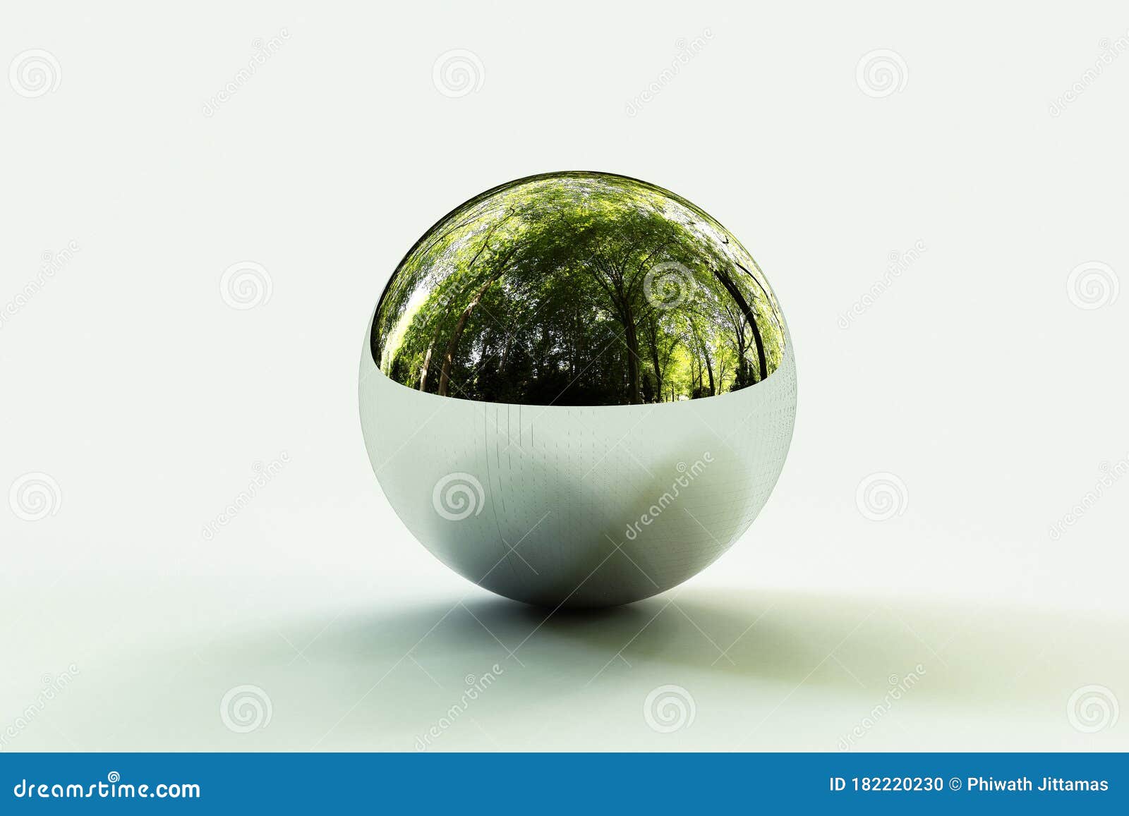 Geometric Shapes with Forest Environment Stock Illustration ...