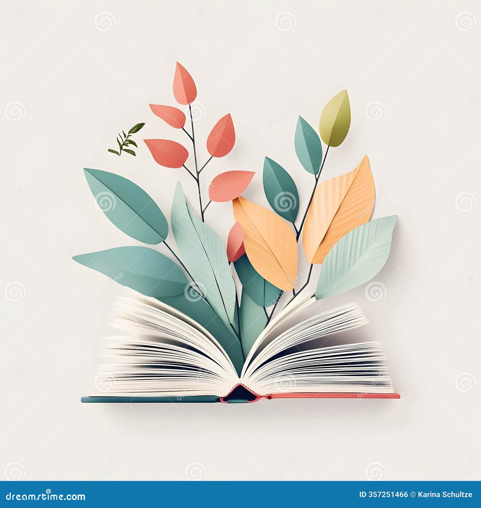 Geometric Shapes Form a Stylized Open Book Stock Illustration ...