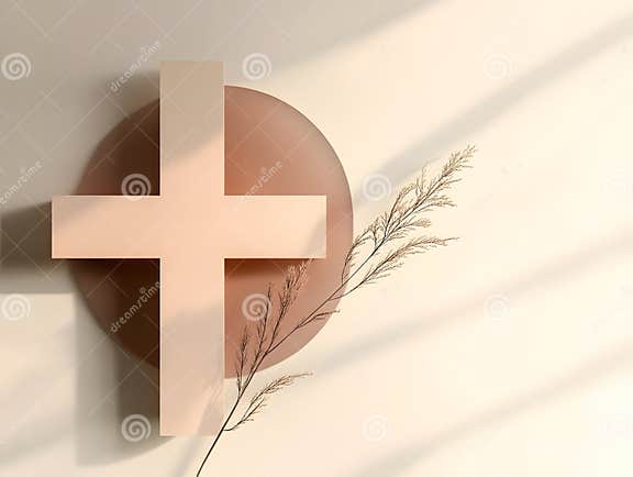 Geometric Shapes Form a Subtle Cross Stock Illustration - Illustration ...