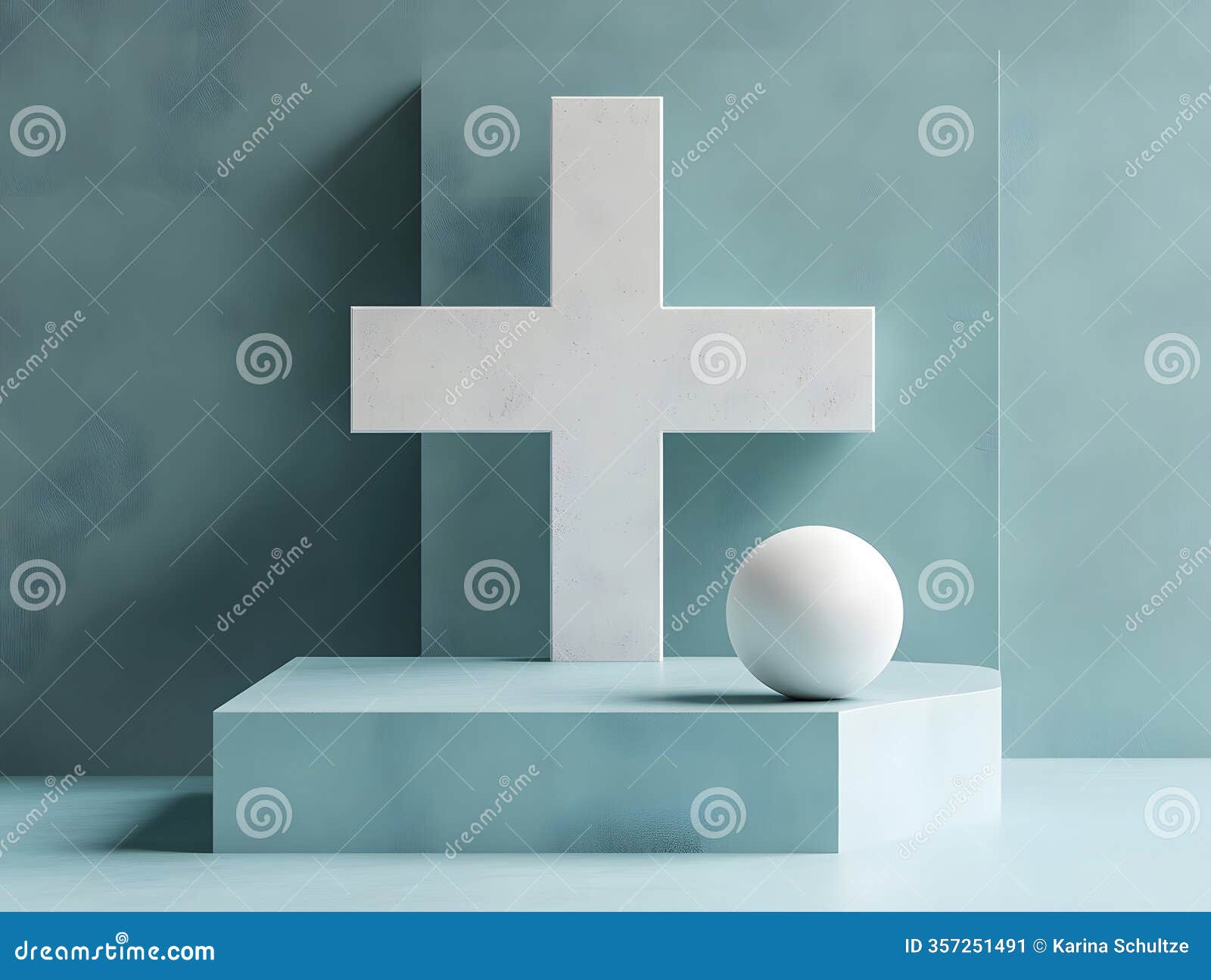 Geometric Shapes Form a Subtle Cross Stock Illustration - Illustration ...