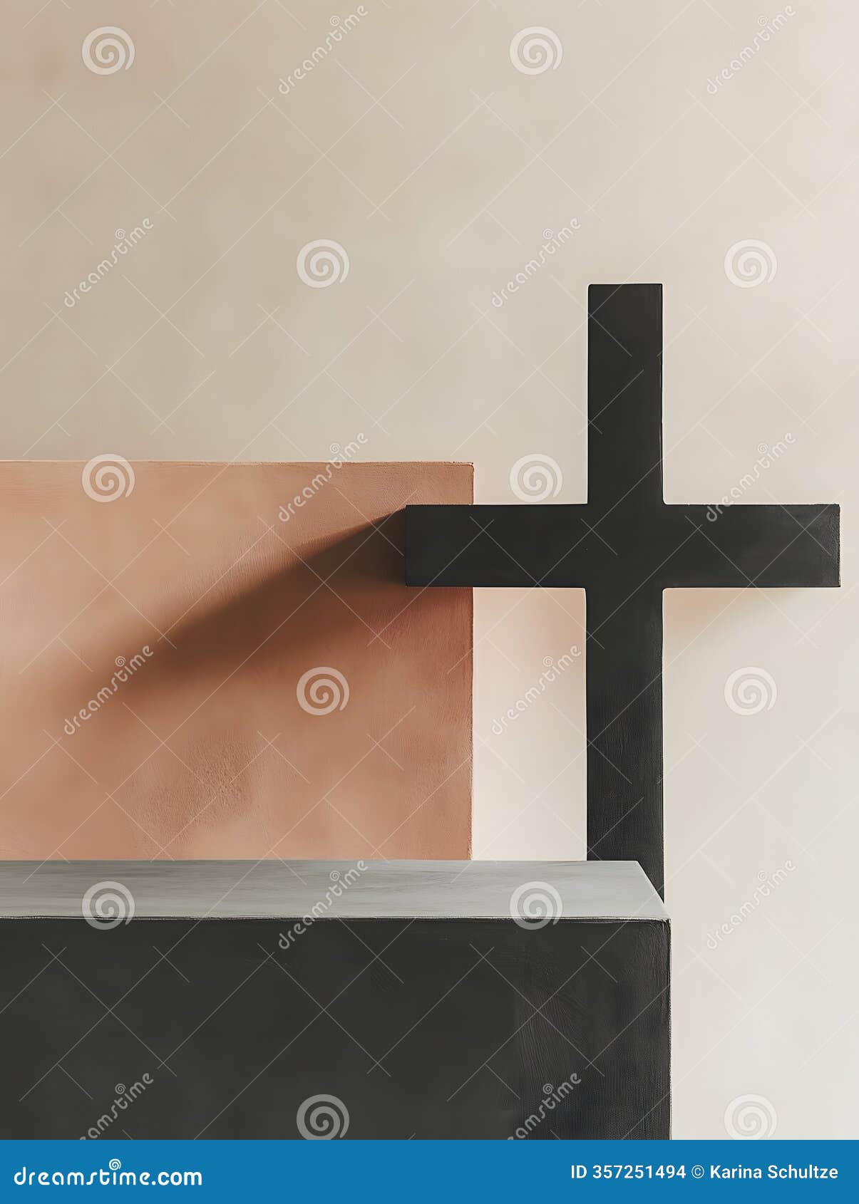 Geometric Shapes Form a Subtle Cross Stock Illustration - Illustration ...