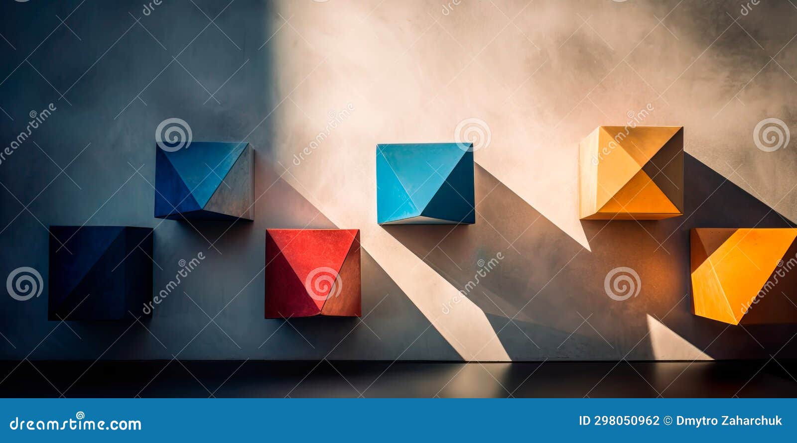 Geometric Shapes and Forms Created by Light and Shadow on Concrete ...