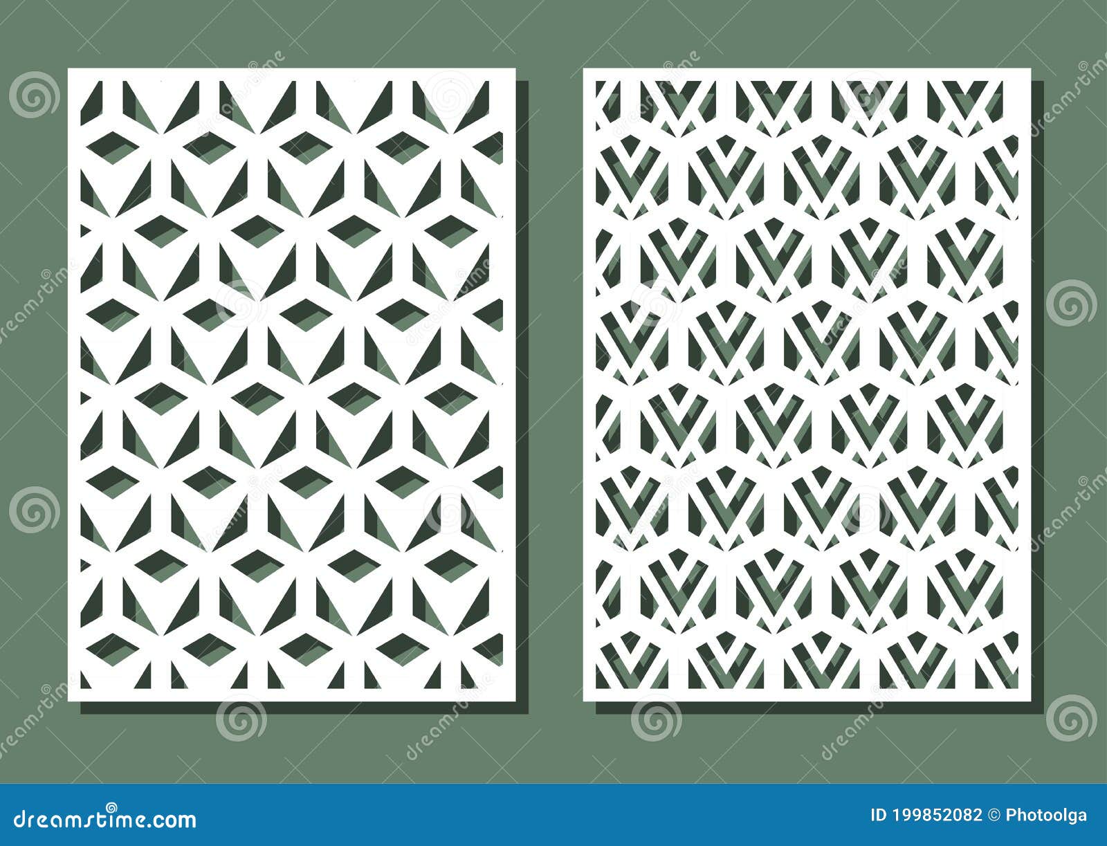 Geometric Shapes in Gexagon Seamless Pattern for Laser Cutting ...