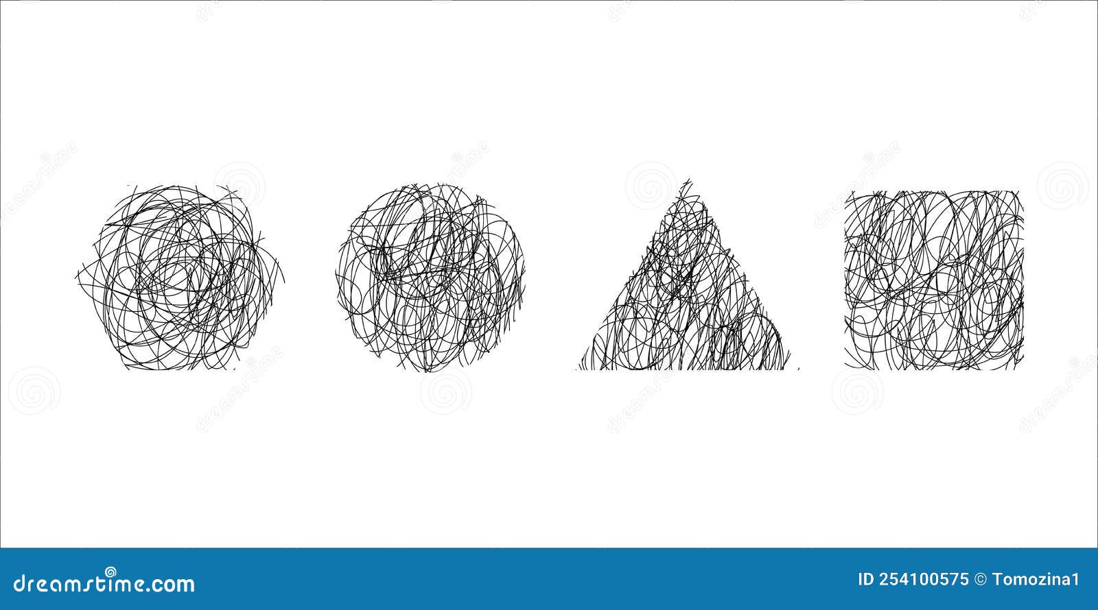 Geometric Shapes with Grunge Texture Stock Vector - Illustration of ...