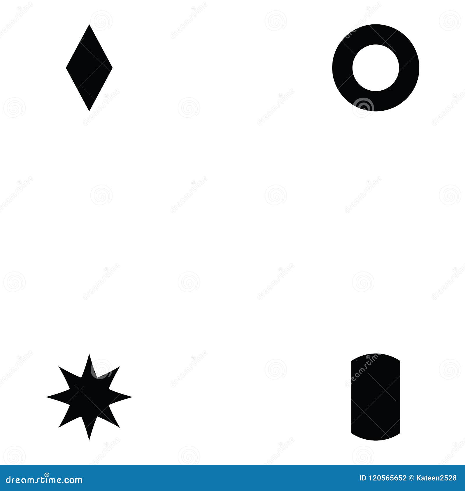 Geometric shapes icon set stock vector. Illustration of shapes - 120565652