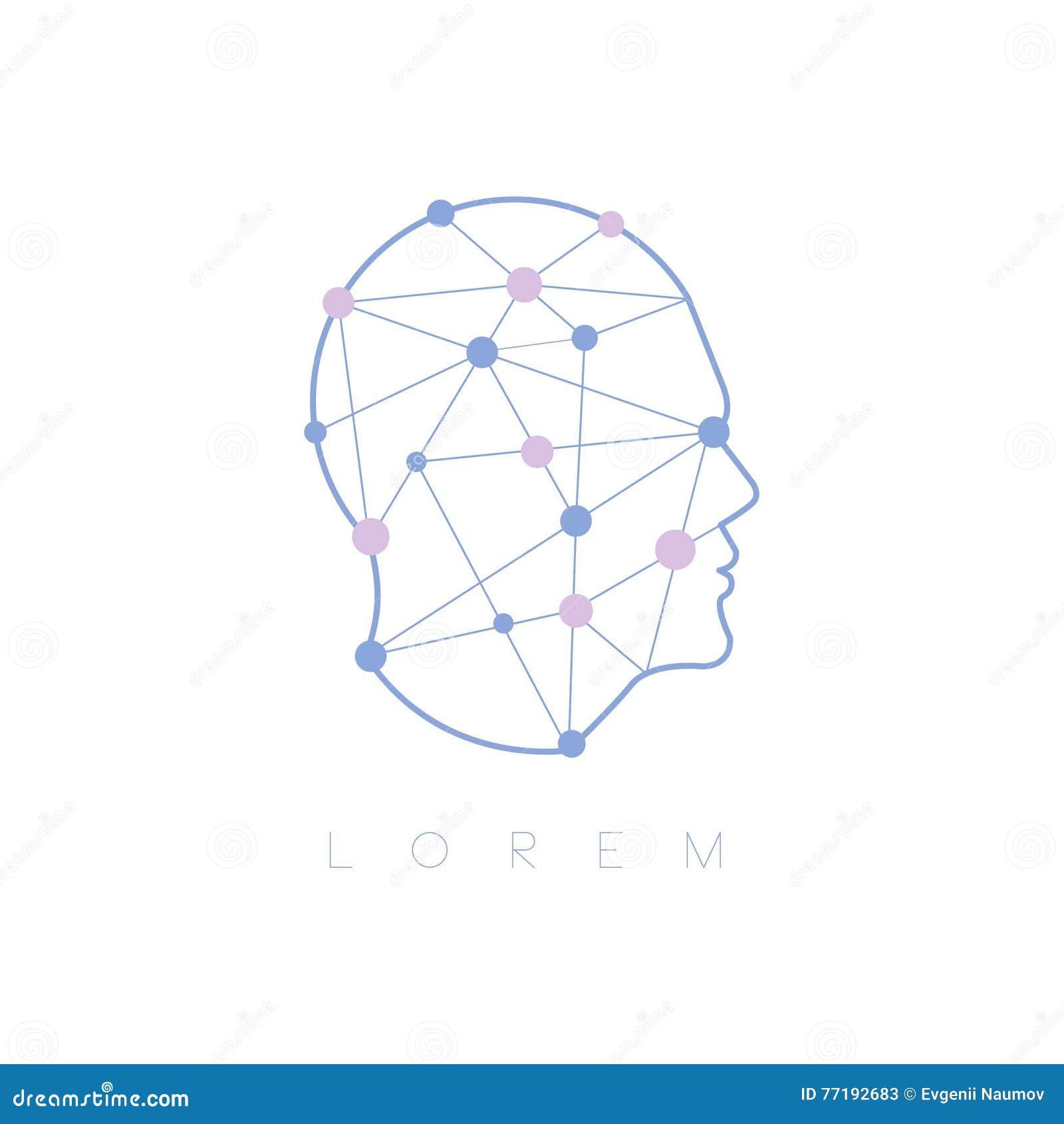 Geometric Shapes Inside Human Head Abstract Design Pastel Icon Stock ...