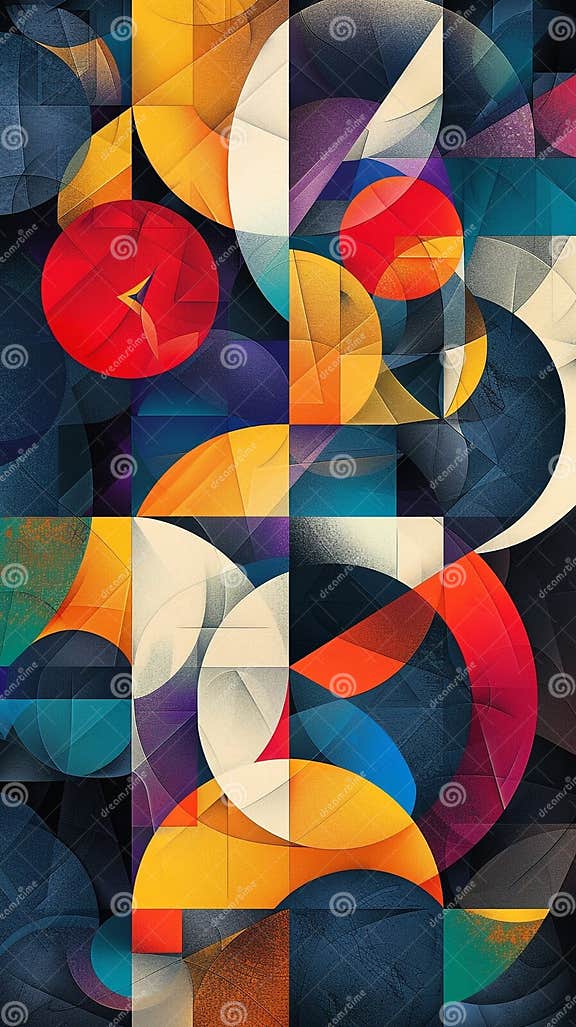 Geometric Shapes Interlock Dynamically Stock Illustration ...
