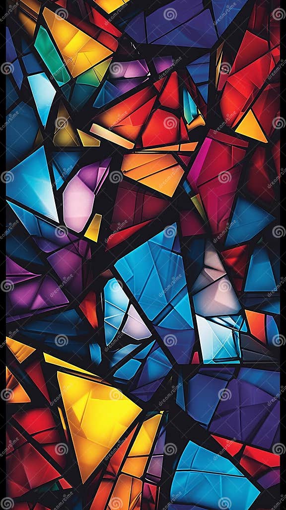 Geometric Shapes Interlock Dynamically Stock Illustration ...