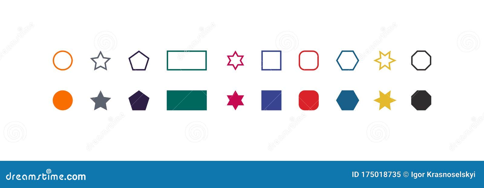 Geometric Shapes. Geometric Shapes, Isolated on White Background ...