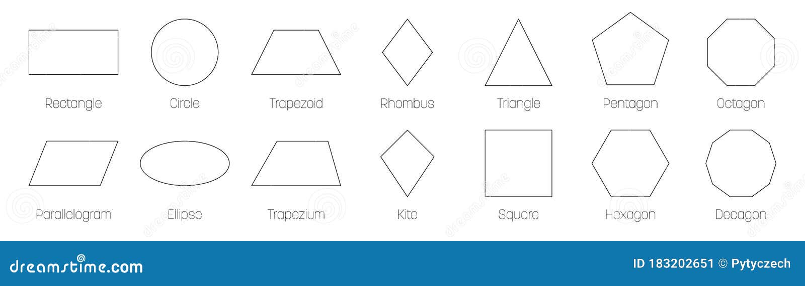 Geometric Shapes with Labels. Set of 14 Basic Shapes Stock Vector ... Geometric Shapes with Labels. Set of 14 Basic Shapes Stock Vector ...