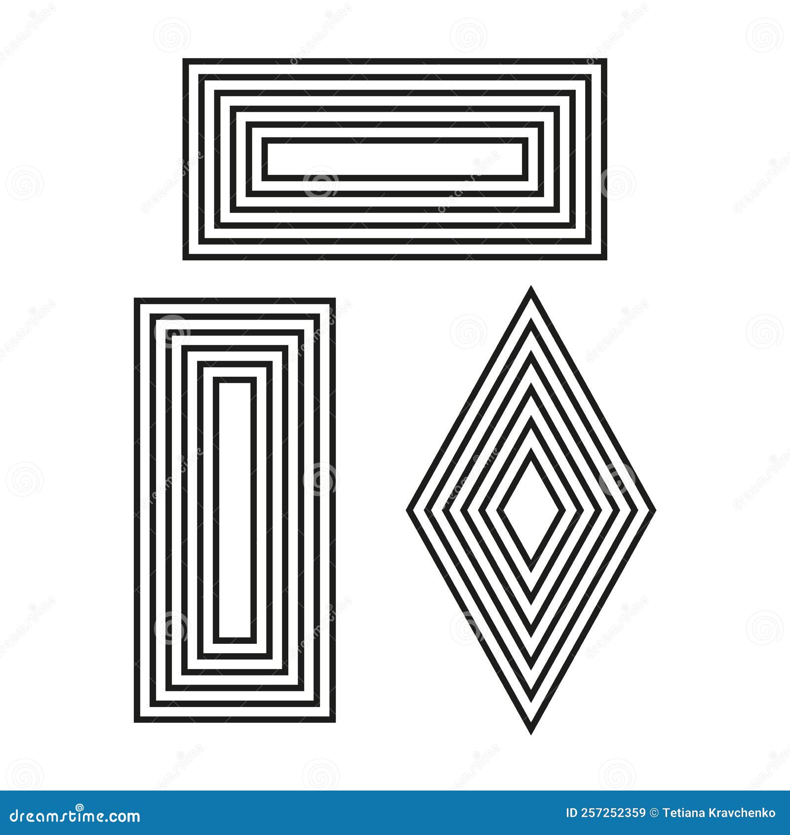 Geometric Shapes Lines Stripes. Shape Background. Rectangle Pattern ...