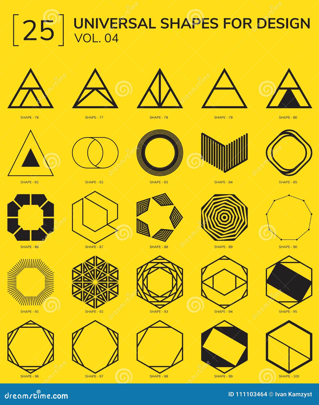 Geometric Shapes Logo stock vector. Illustration of abstract - 111103464