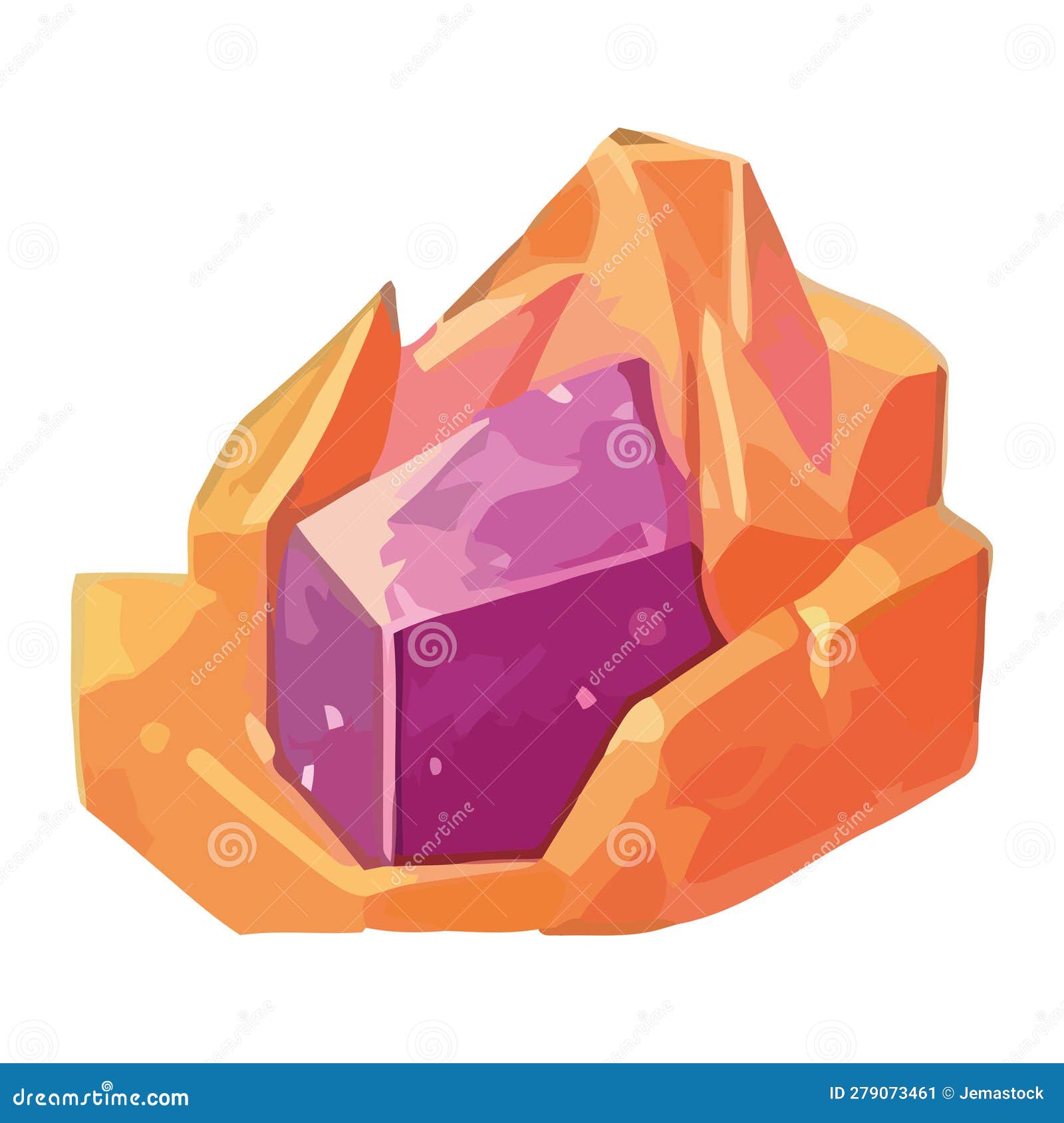 Geometric Shapes in Multi Colored Stone Stock Vector - Illustration of ...