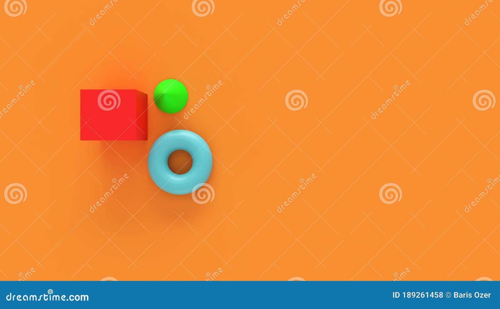 Geometric Shapes on Orange Color Background Stock Illustration ...
