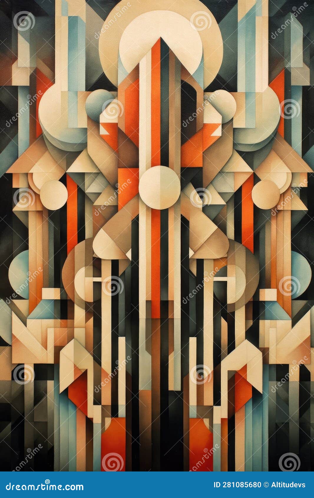 Geometric Shapes Overlapping and Creating Patterns Stock Photo - Image ...