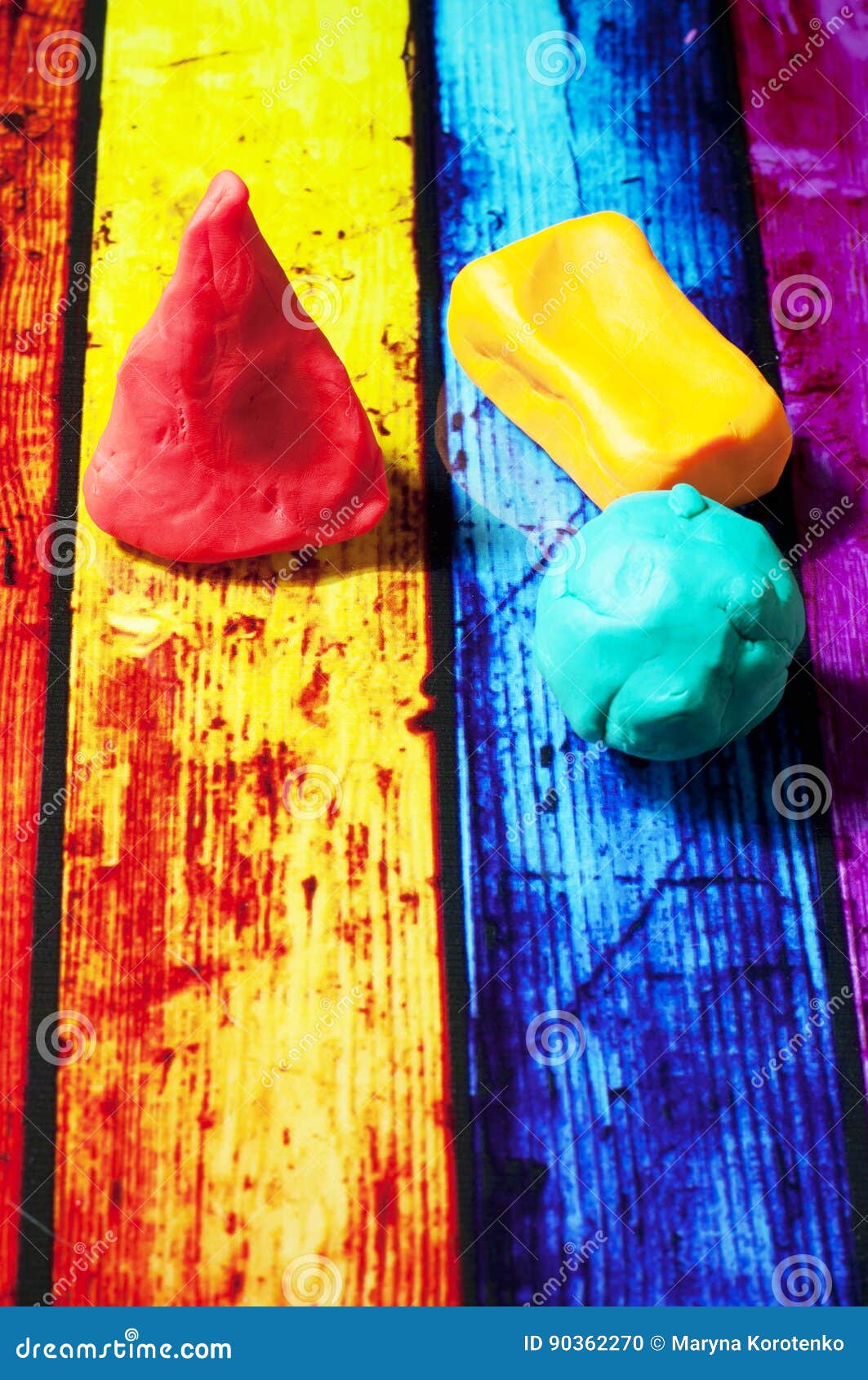 Geometric Shapes from Plasticine Stock Photo - Image of geometry, blue ...