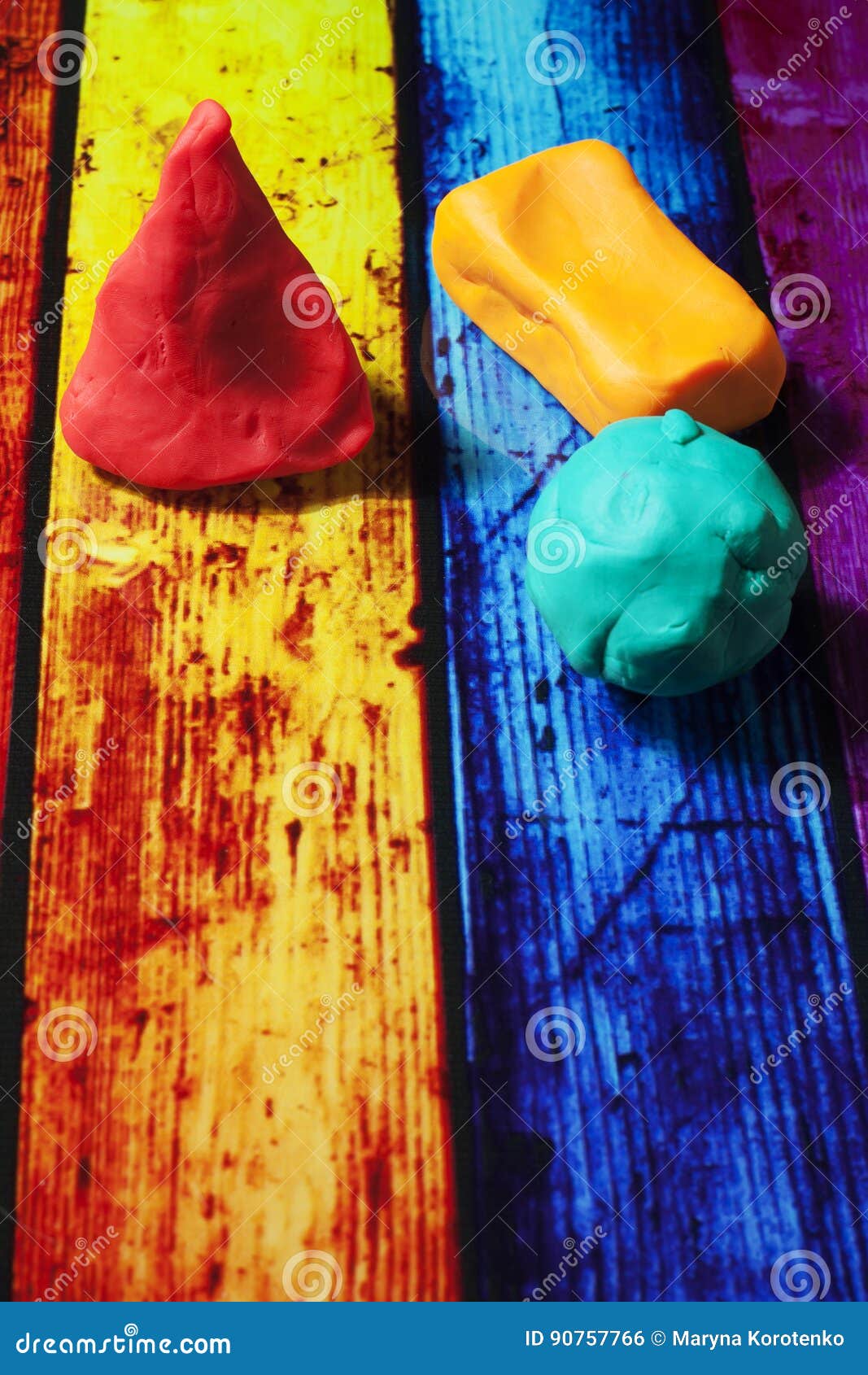 Geometric Shapes from Plasticine Stock Photo - Image of orange, plastic ...