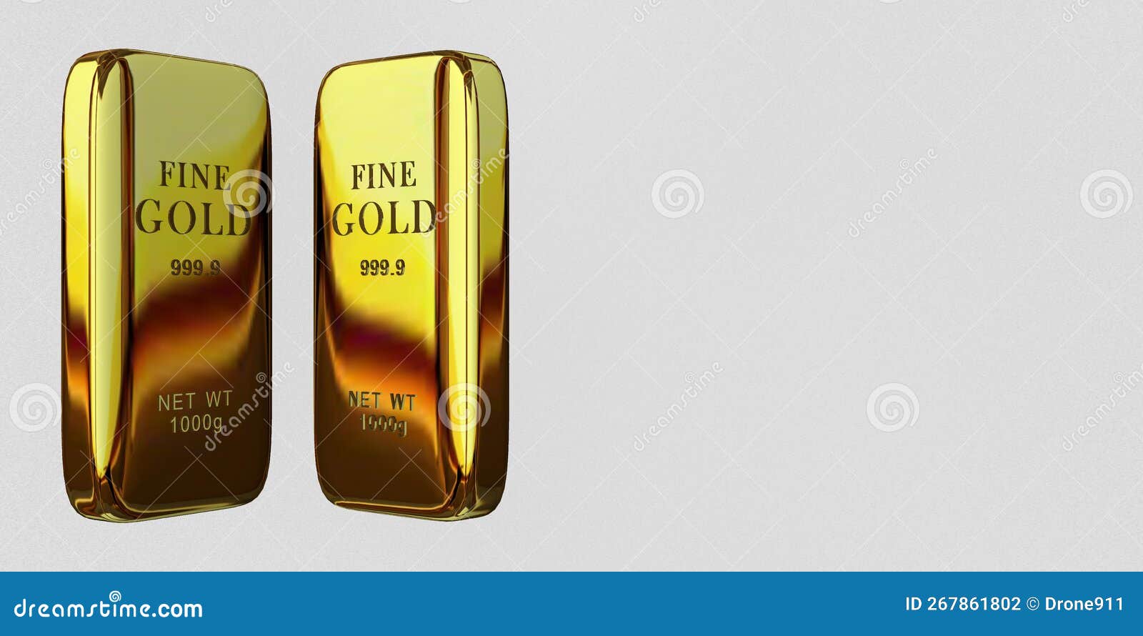 Background, Geometric Shapes, Two Golden Bars, Abstract Design. 3D ...