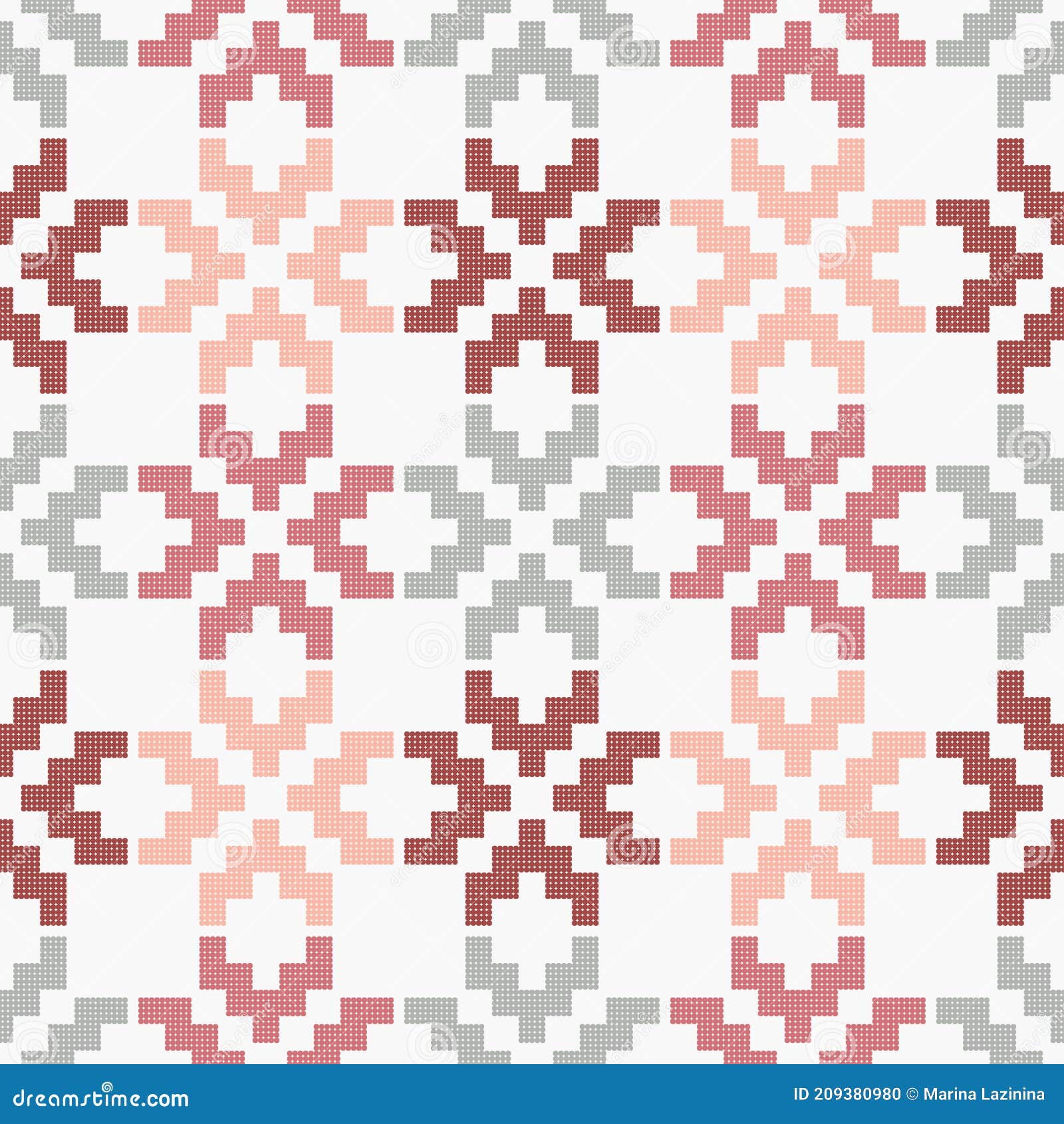 Geometric Shapes from Points. Mexican Plaid. Seamless Pattern. Design ...